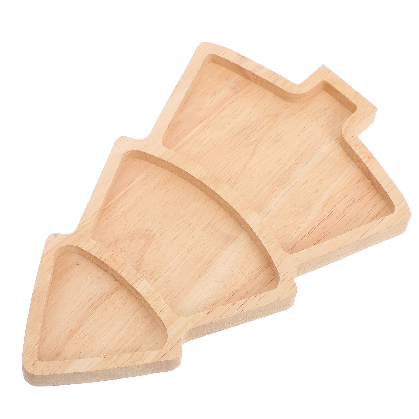 LOLIPPYY Tree Shaped Tray Dessert Dish Oak Wood Food Serving ...
