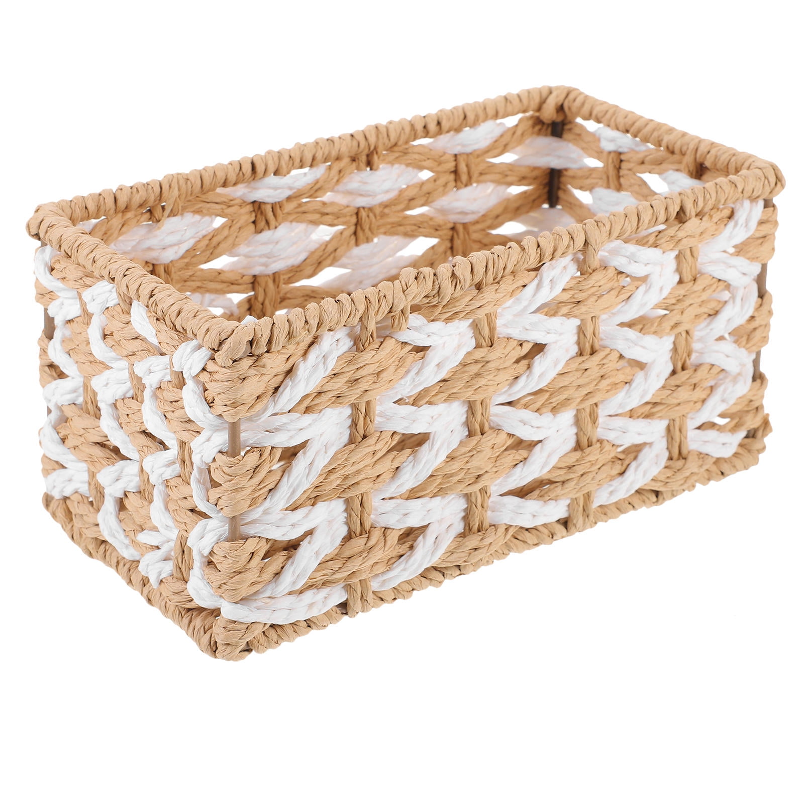 LOLIPPYY 1Pcs Woven Desktop Basket Organizer Rectangular Assorted Color ...
