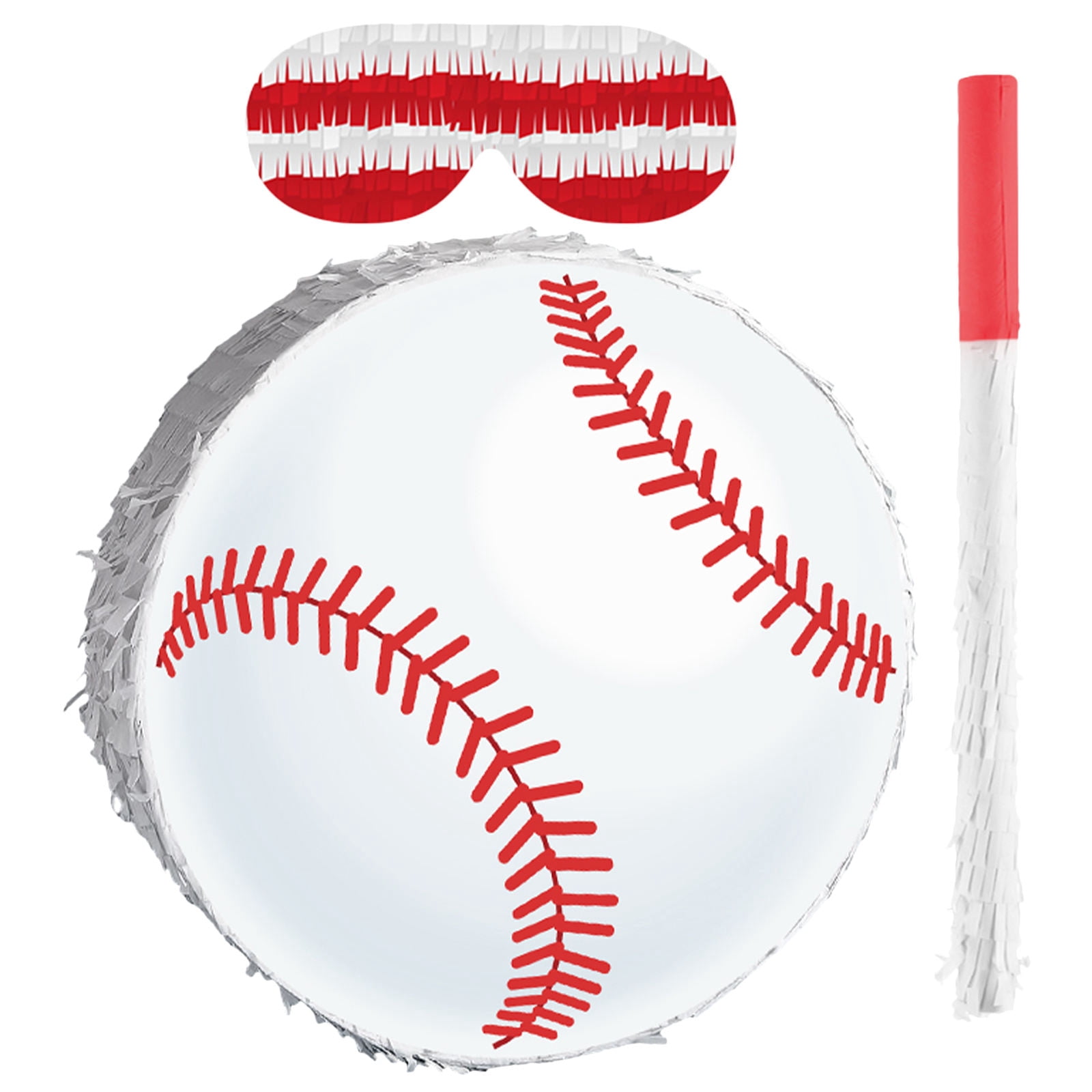 LOLIPPYY 1Set Baseball Pinata with Blindfold Bat and Confetti for Sport ...