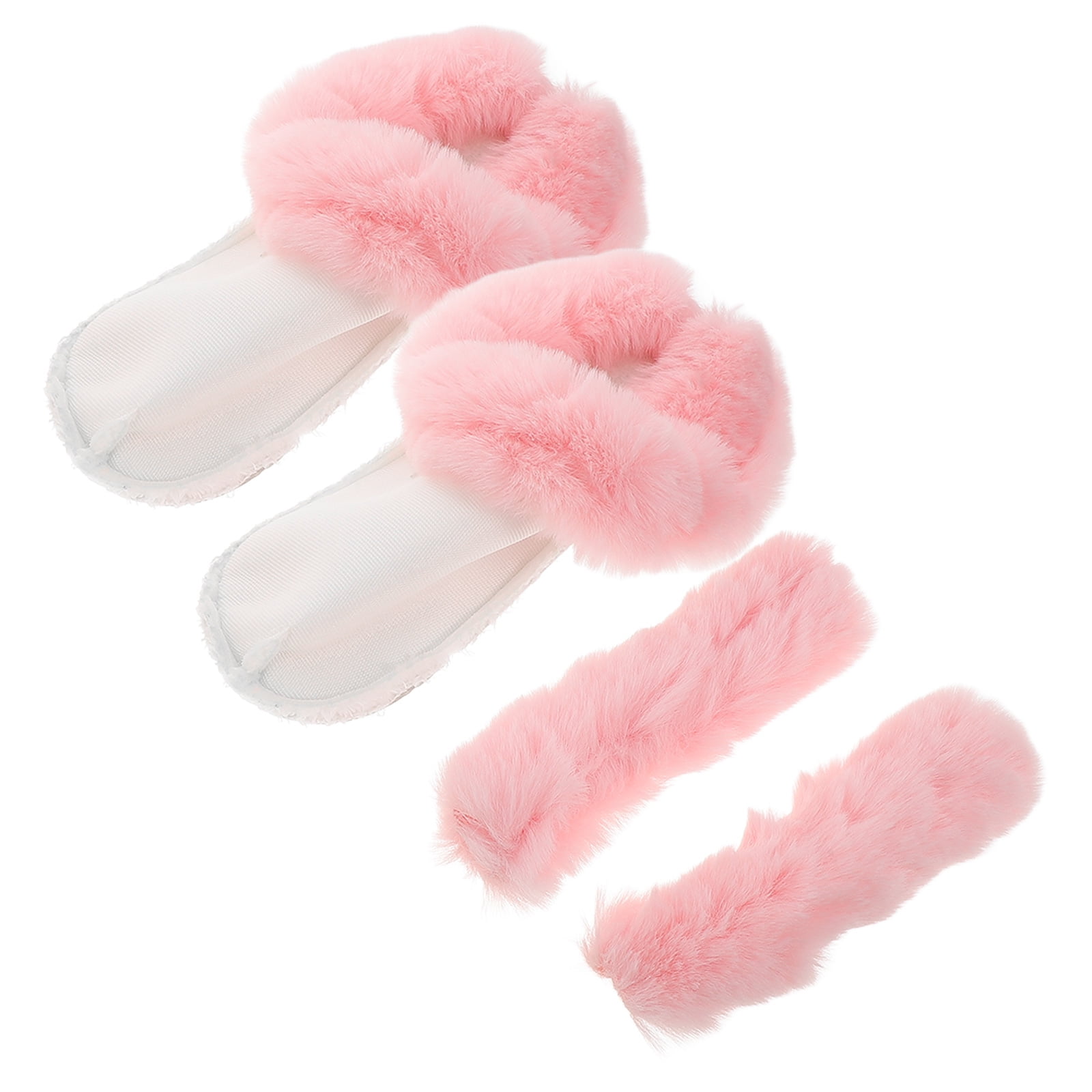 LOLIPPYY 1Set Cozy Thick Plush Shoe Inserts Winter Detachable Pink Soft ...
