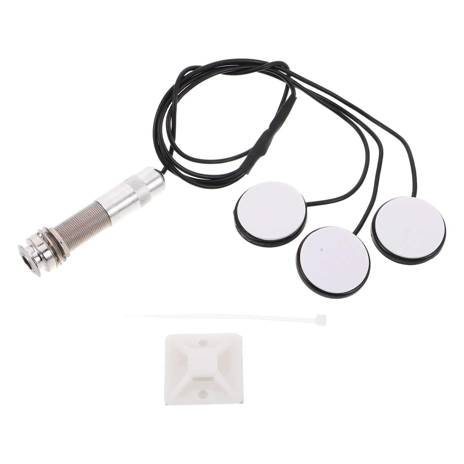 LOLIPPYY 1Set Plated Silver Acoustic Guitar Pickup Transducer with ...