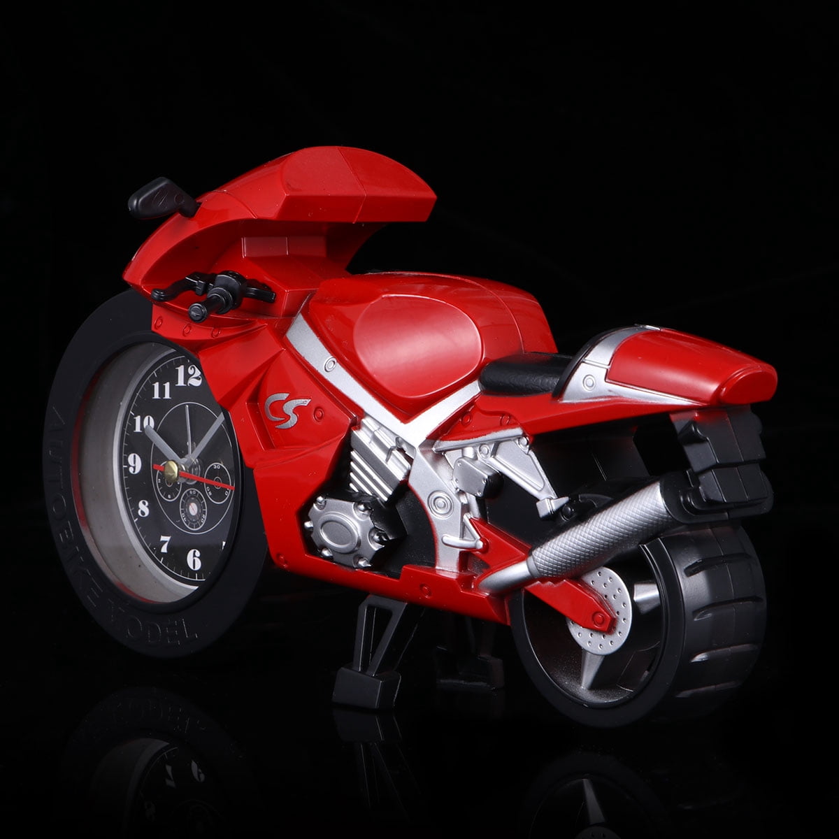 LOLIPPYY Red Cartoon Motorcycle Clock Model, 1 Set - Fun Design for ...