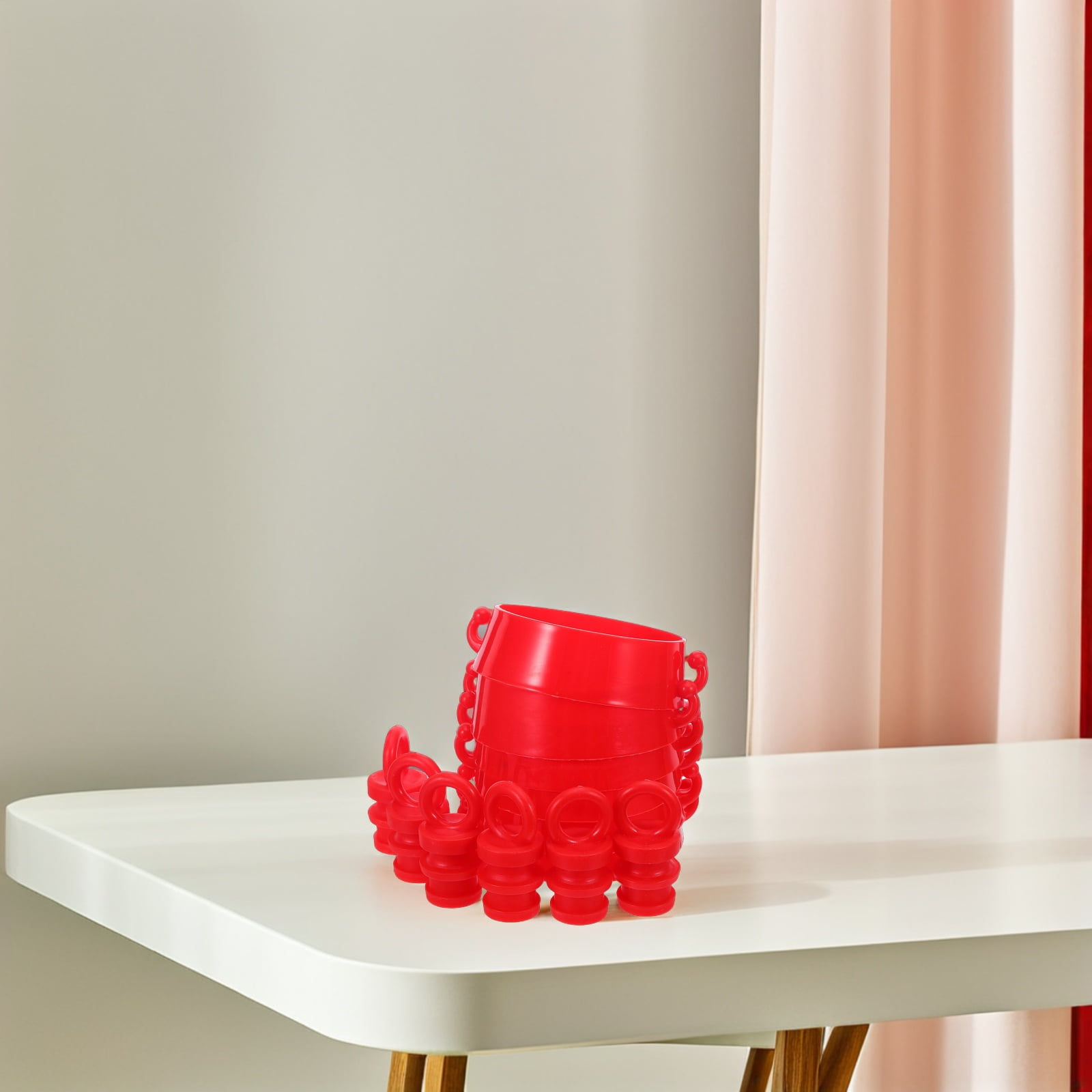 LOLIPPYY 1Set Red Plastic Cone Link Connector for Traffic Cone Chain ...