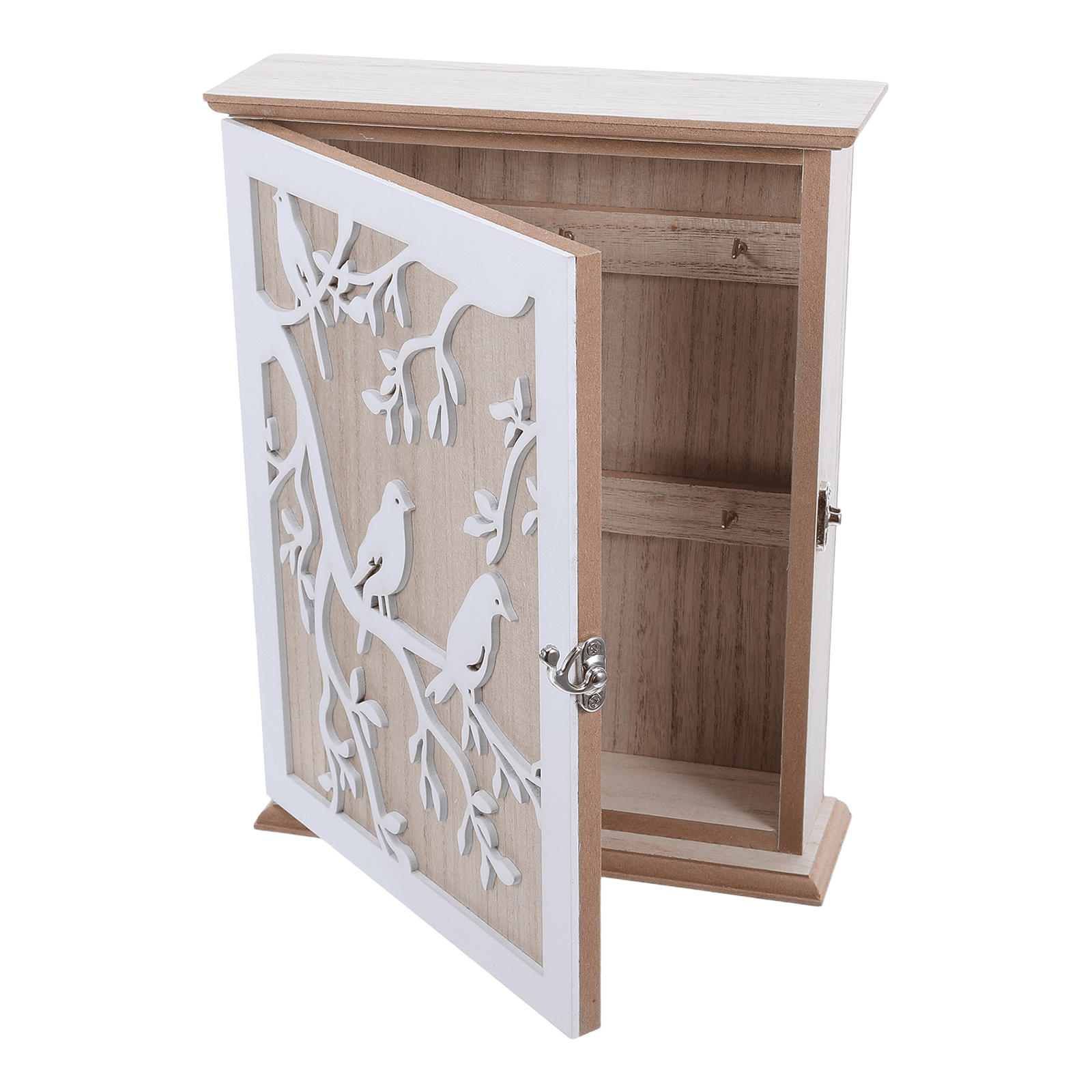 LOLIPPYY 1Set Wall Mounted Key Holder Wooden Cabinet with Bird Accent ...