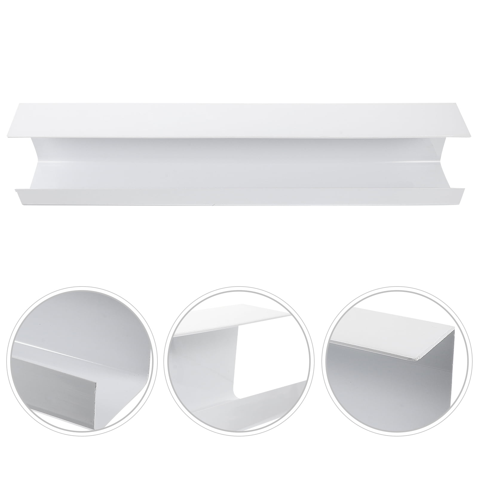 LOLIPPYY 1Set White Rectangular PVC Cable Management Tray Under Desk ...