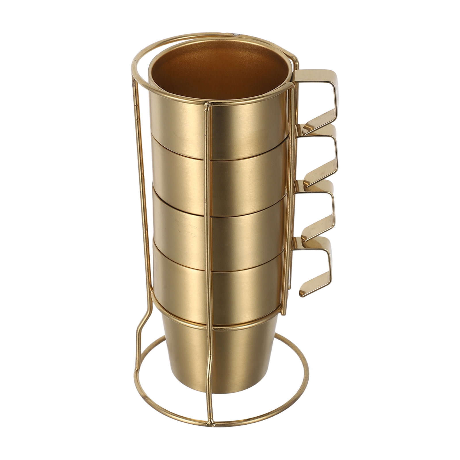 LOLIPPYY 1Sets Golden Double Wall Stainless Steel Coffee Cups with ...