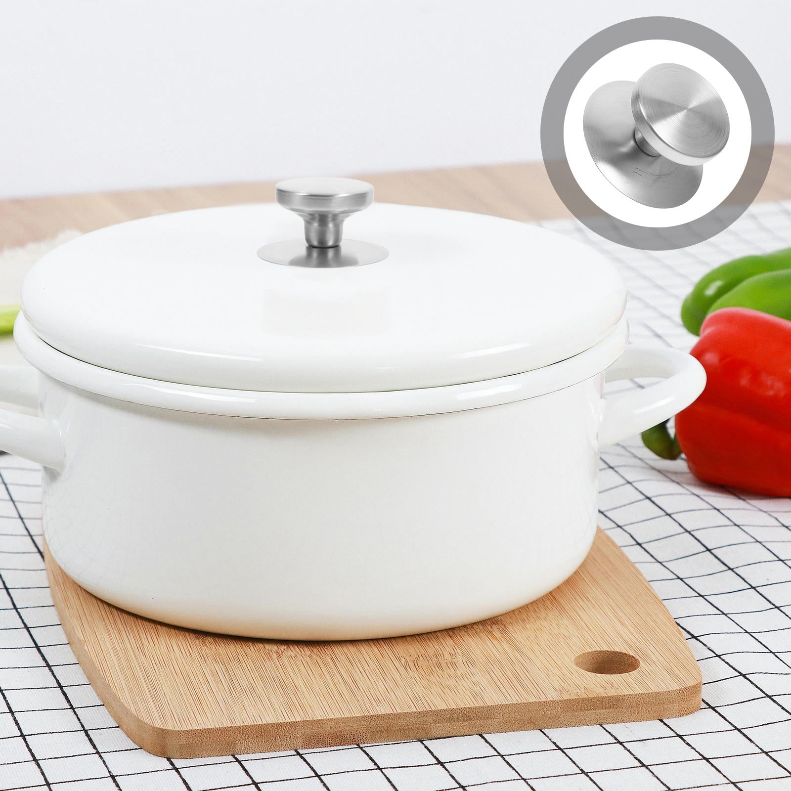 LOLIPPYY 2 Pcs Pot Gripper Handle Stainless Steel Kitchen Use Heat ...
