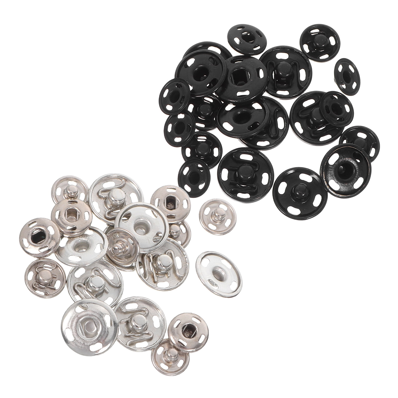 LOLIPPYY 20 Pairs Fabric Snaps Metal Assorted Color Sew-on Fasteners ...