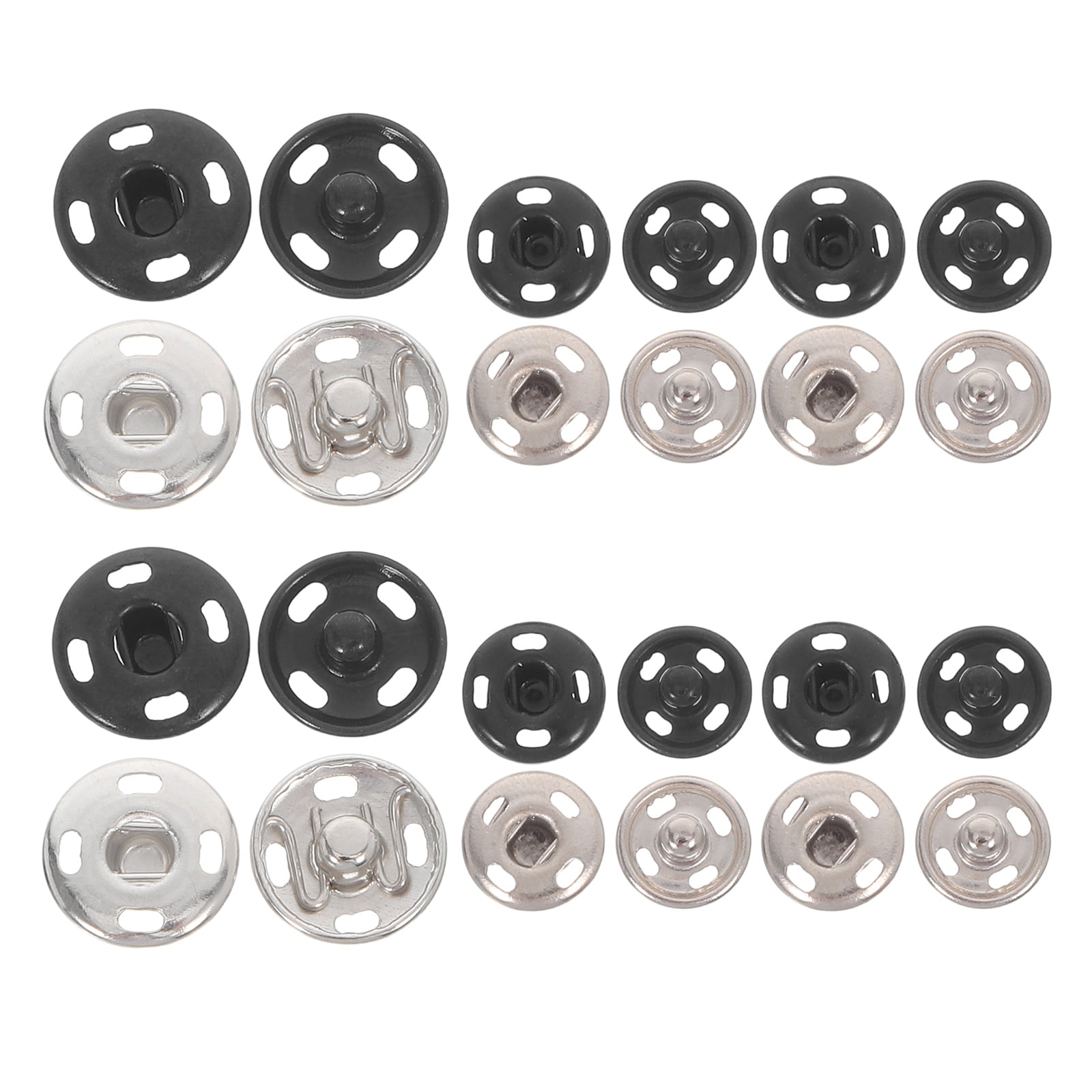 LOLIPPYY 20 Pairs Metal Snap Fasteners Assorted Color Hidden Design for ...