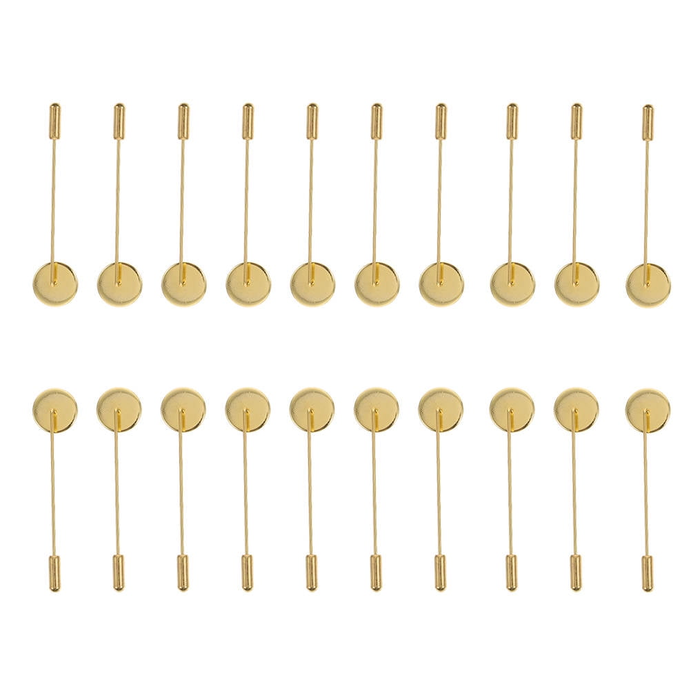 LOLIPPYY 20 Pcs Lapel Pin Base Metal for Jewelry Design Showcase Craft ...
