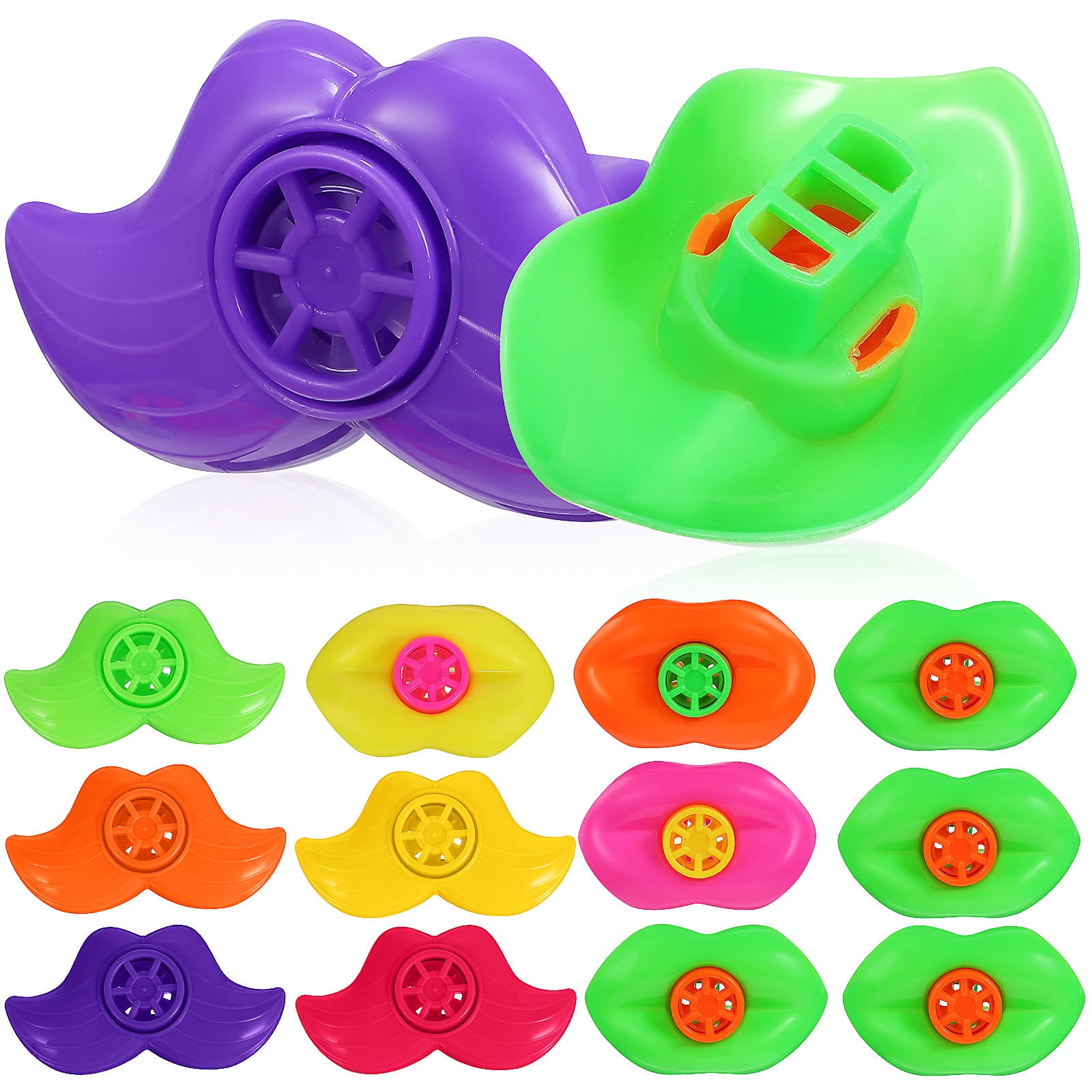 LOLIPPYY 20 Pcs Lip Shape Whistles Kids Noisemakers Plastic Assorted ...