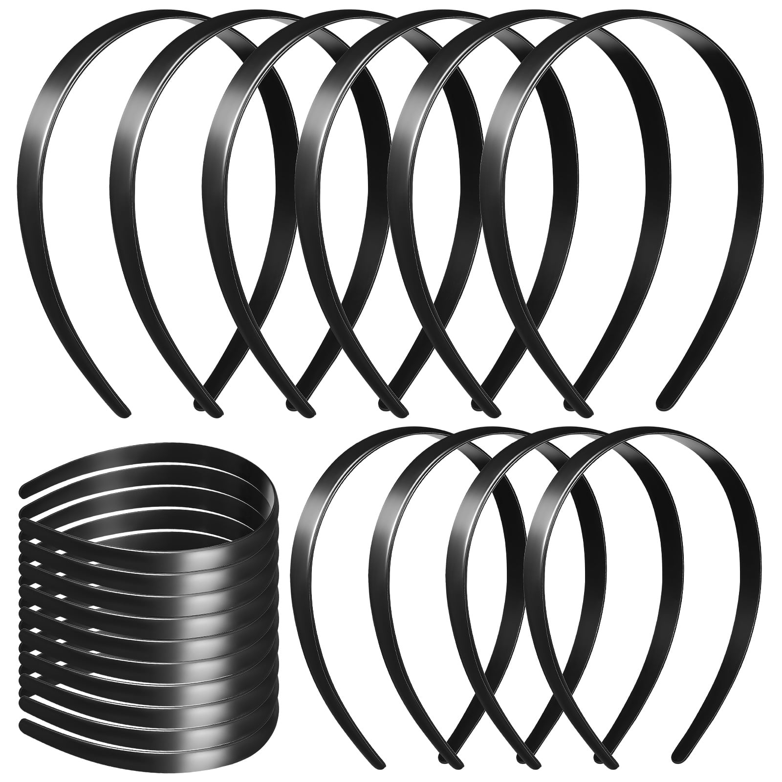 LOLIPPYY 20 Pcs Women's Hair Bands Thin Black Headband Holds Back Hair ...