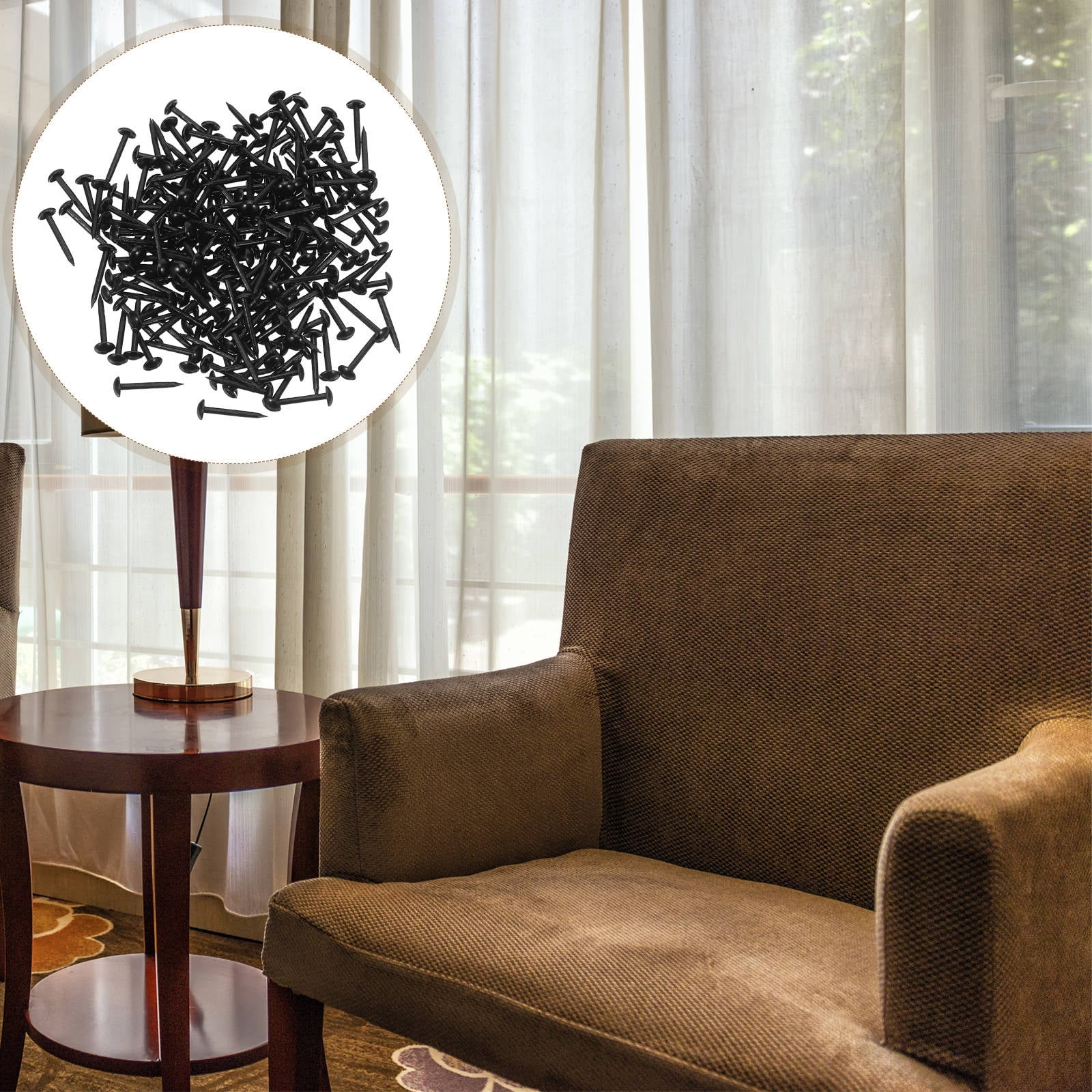 LOLIPPYY 200Pcs Black Metal Upholstery Tacks for Vintage Furniture and ...