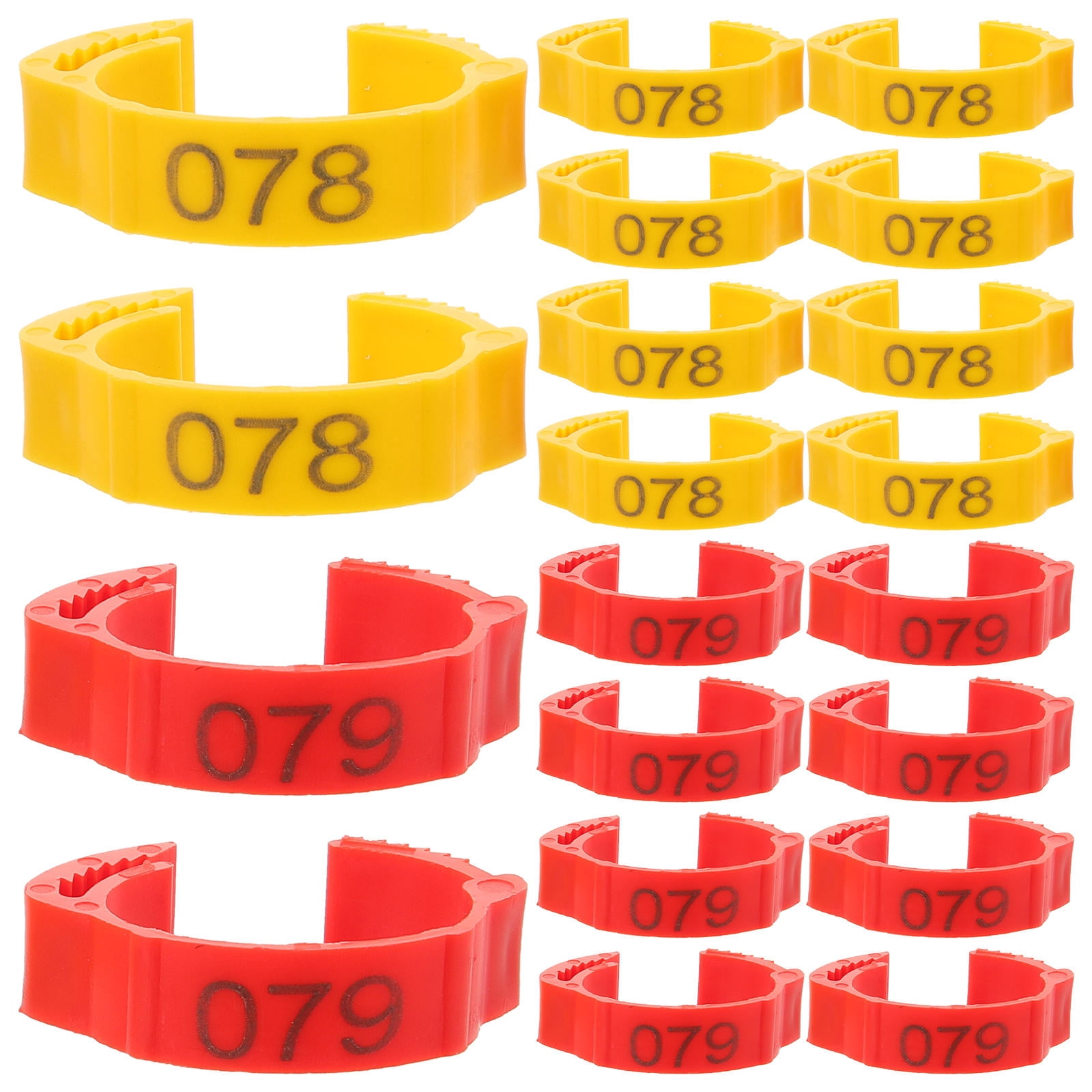 LOLIPPYY 200pcs Poultry Leg Marking Rings Plastic Identification Buckle ...