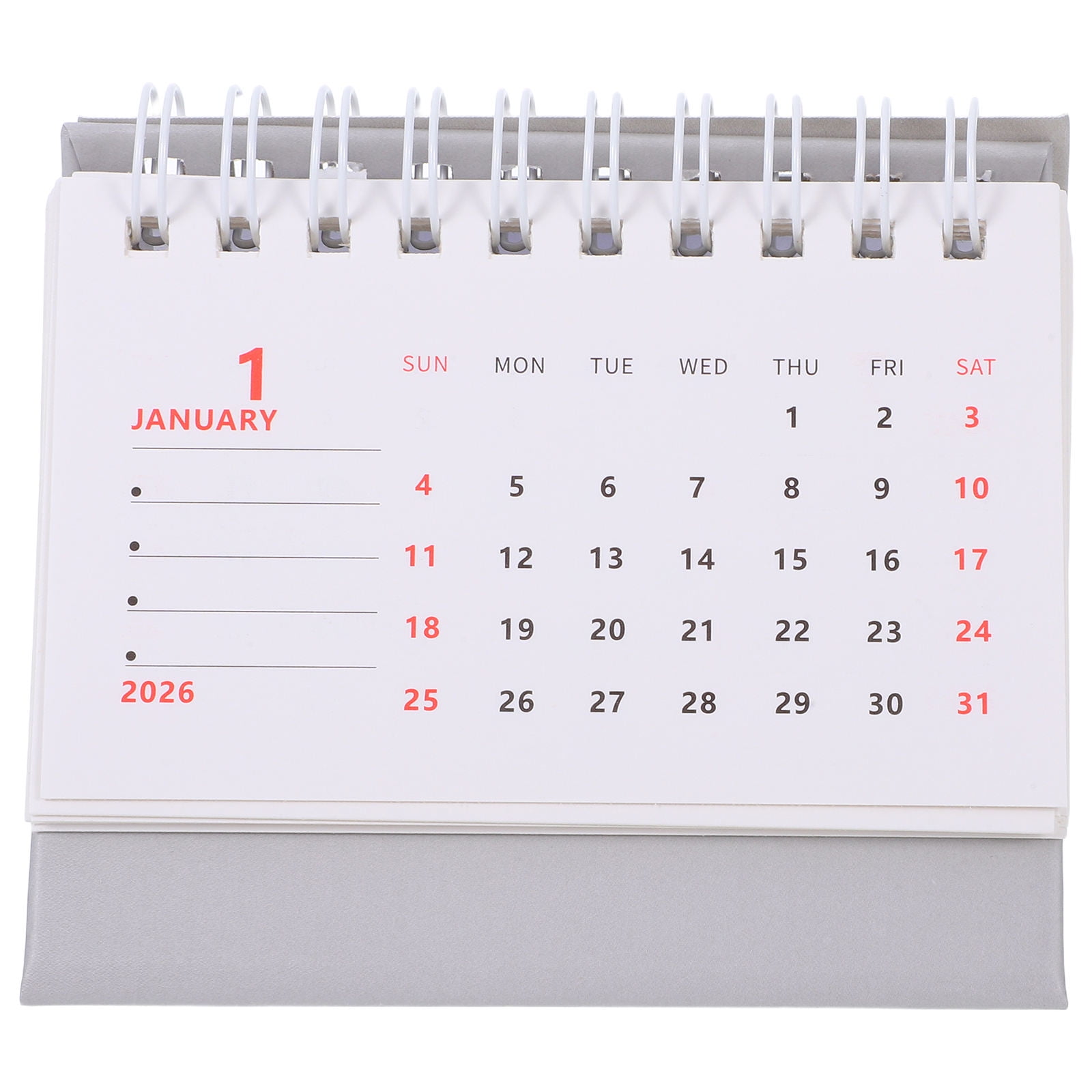 LOLIPPYY 2026 Small Desktop Calendar with Space Saving Foldable Stand ...