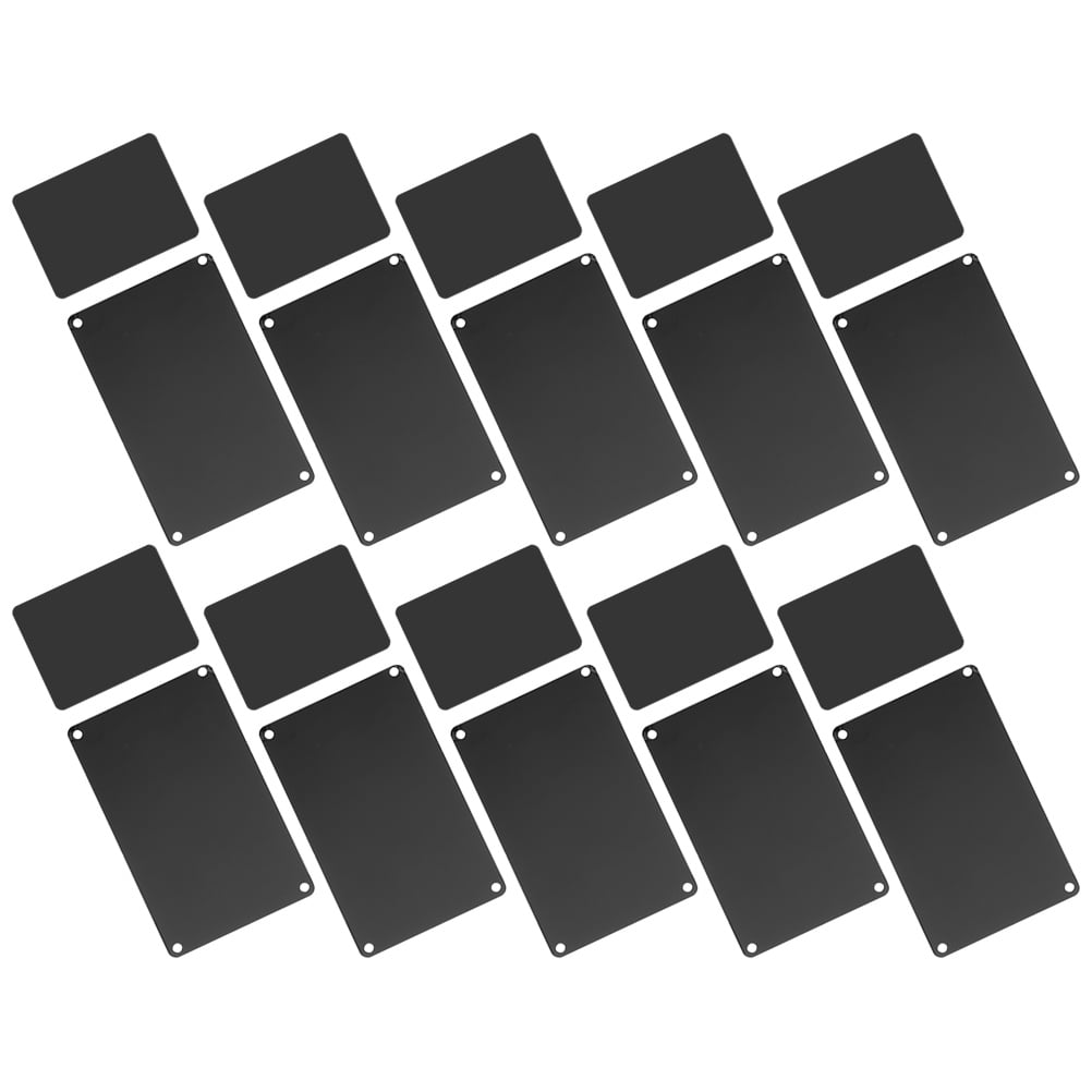 LOLIPPYY 20-Pack Black Aluminum Blank Name Plates Metal Signs for ...