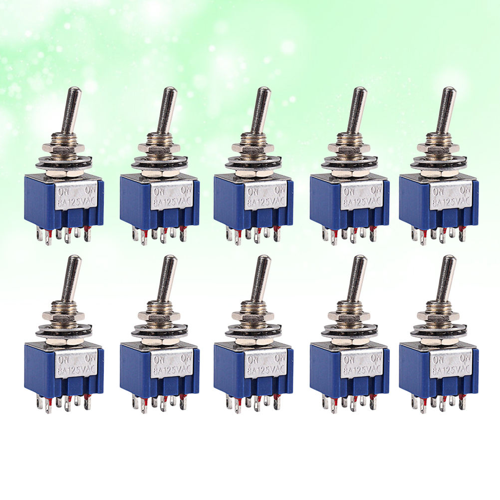 LOLIPPYY 20Pcs Blue Metal Latching Toggle Switch Interrupteur High ...