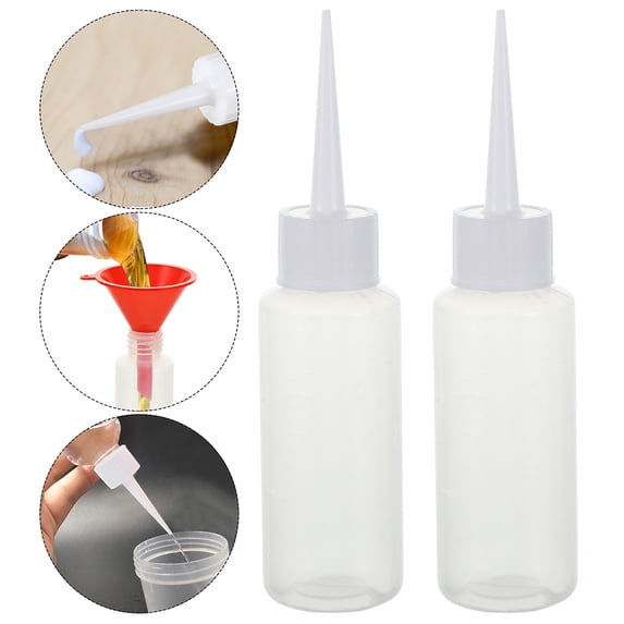 LOLIPPYY 20Pcs Clear Plastic Extrusion Bottles with Pointed Mouth for ...