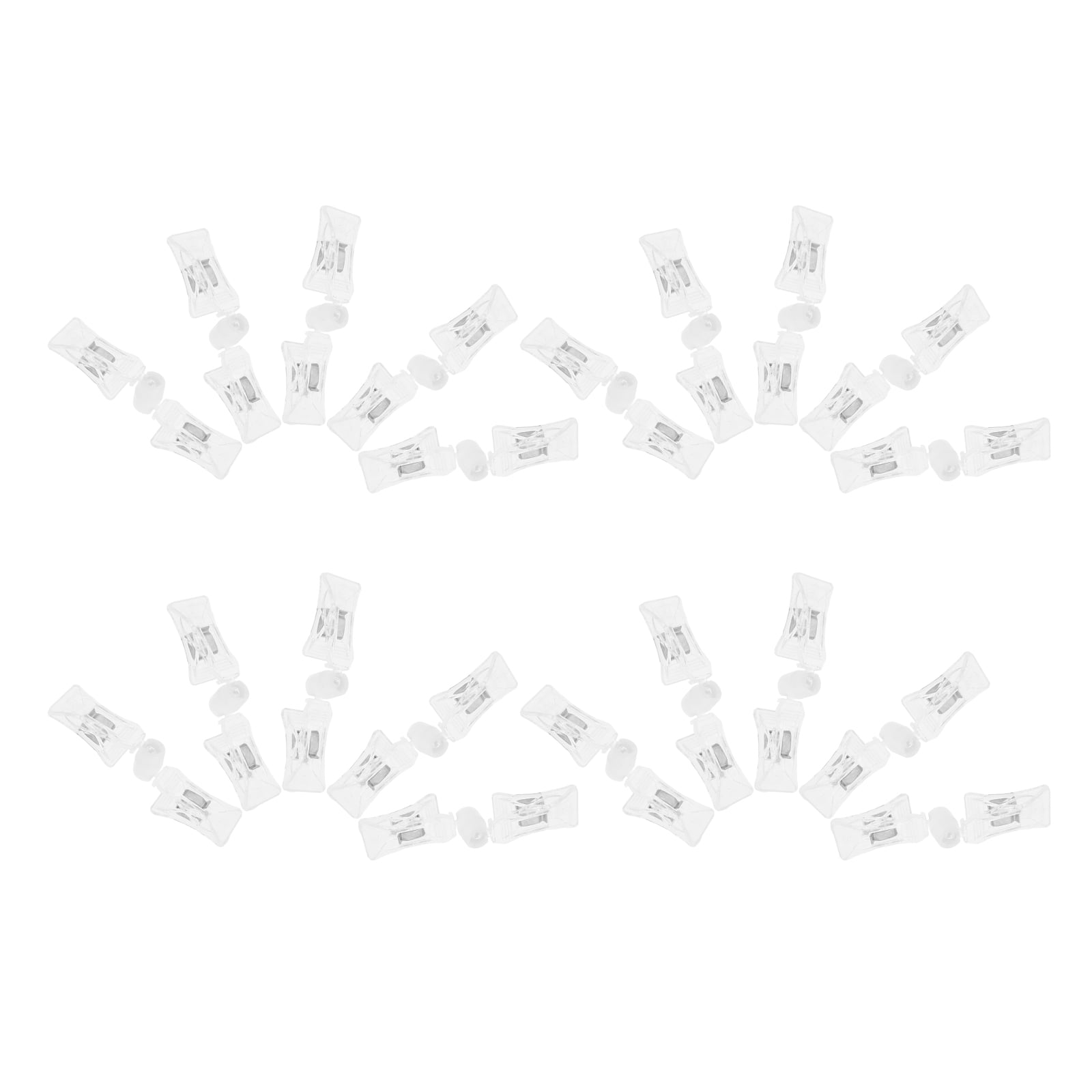 LOLIPPYY 20Pcs Clear Plastic Sign Holder Clips with Swivel Clamp for ...