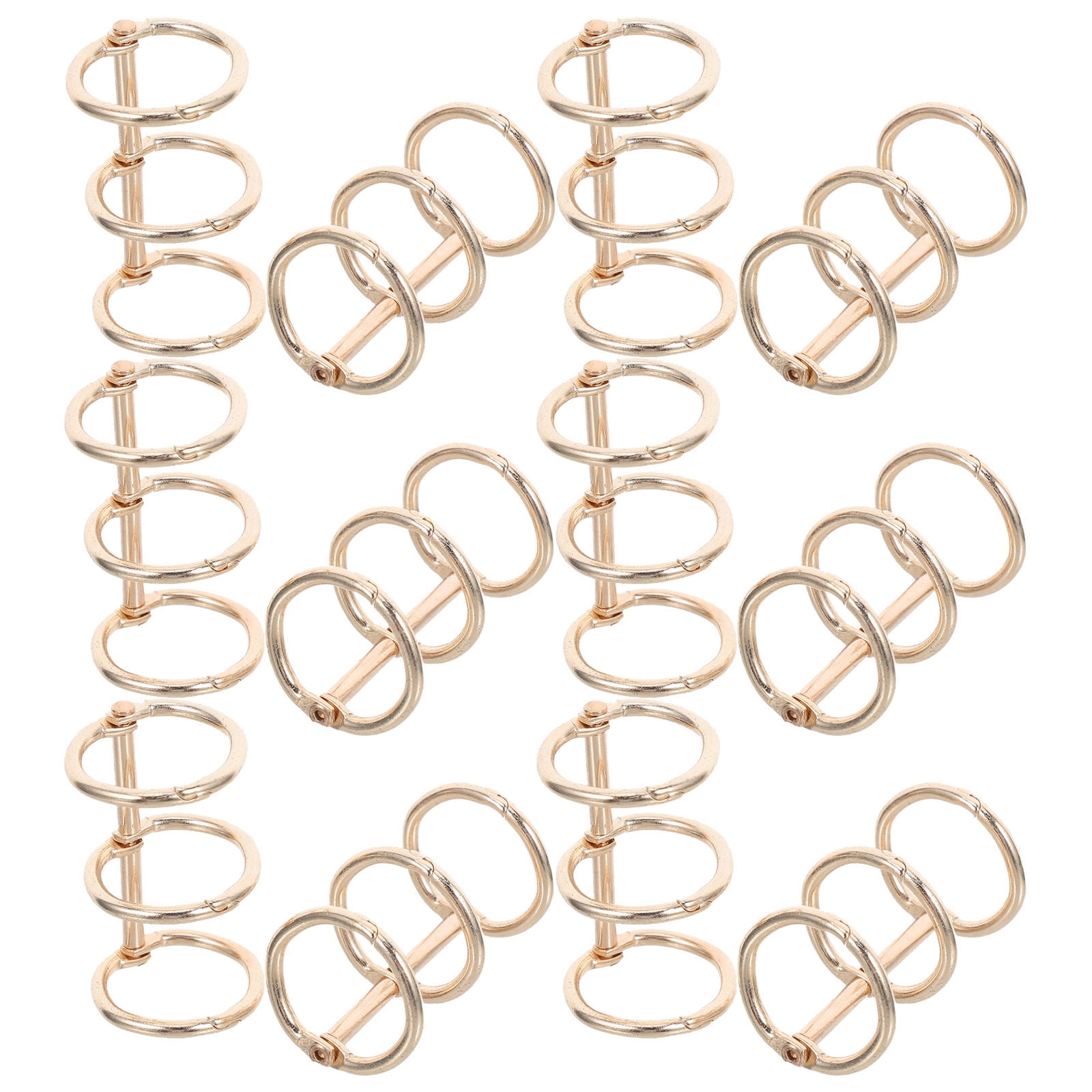 LOLIPPYY 20Pcs Golden Metal Binder Rings with Iron Construction for ...