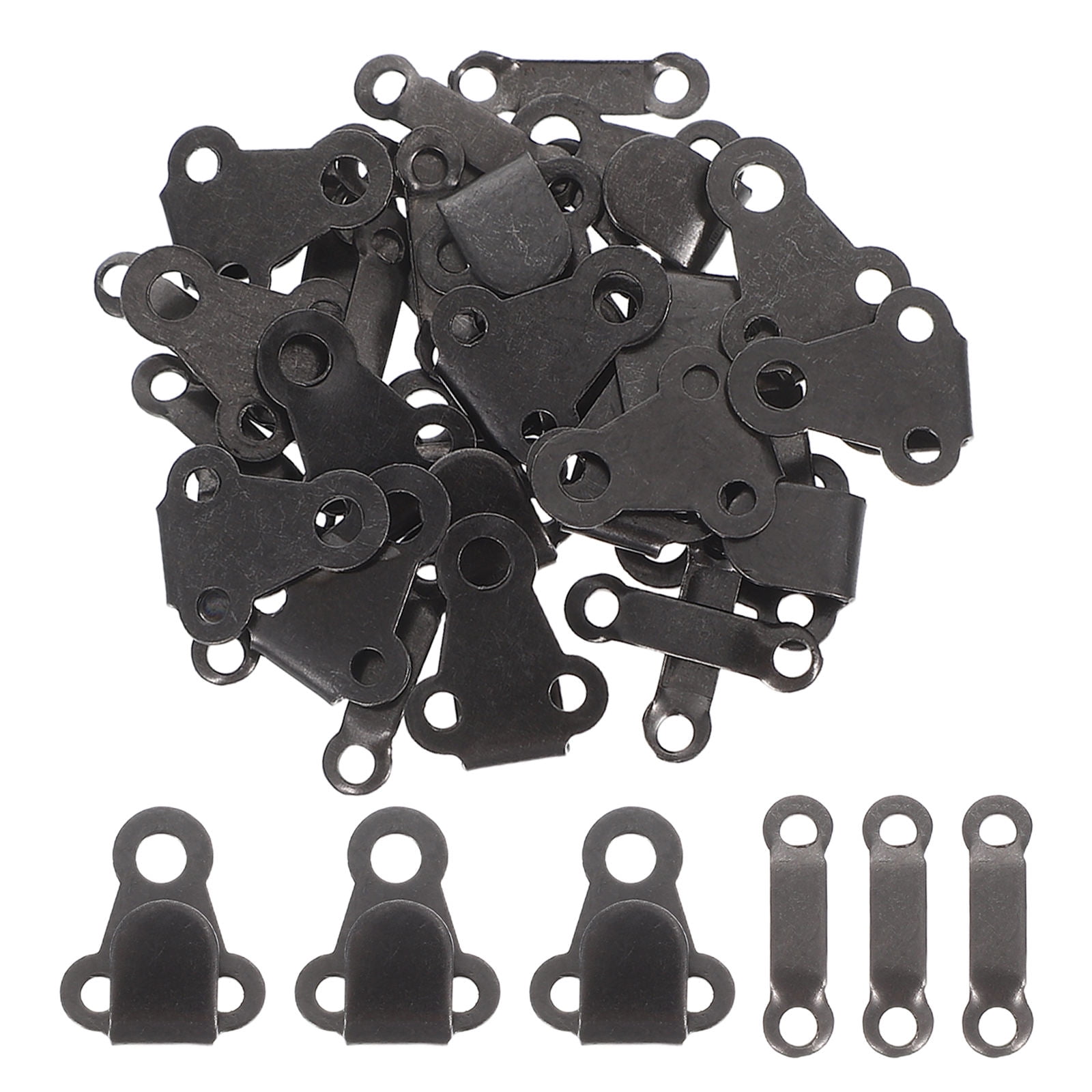 LOLIPPYY 20Pcs Metal Hooks and Eyes Closure Dark Grey for Secure ...