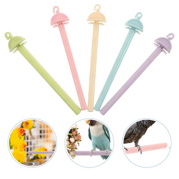 LOLIPPYY 20Pcs Plastic Parrot Perch Pole with Clip on Design Safe ...