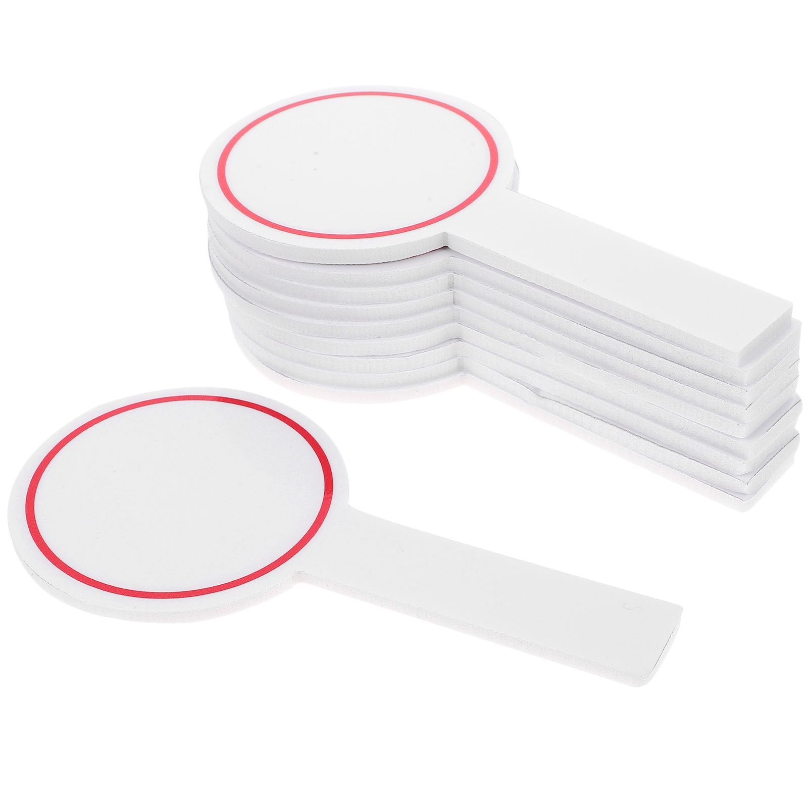 LOLIPPYY 20Pcs White Handheld Erasable Dry Erase Paddles with Practical ...