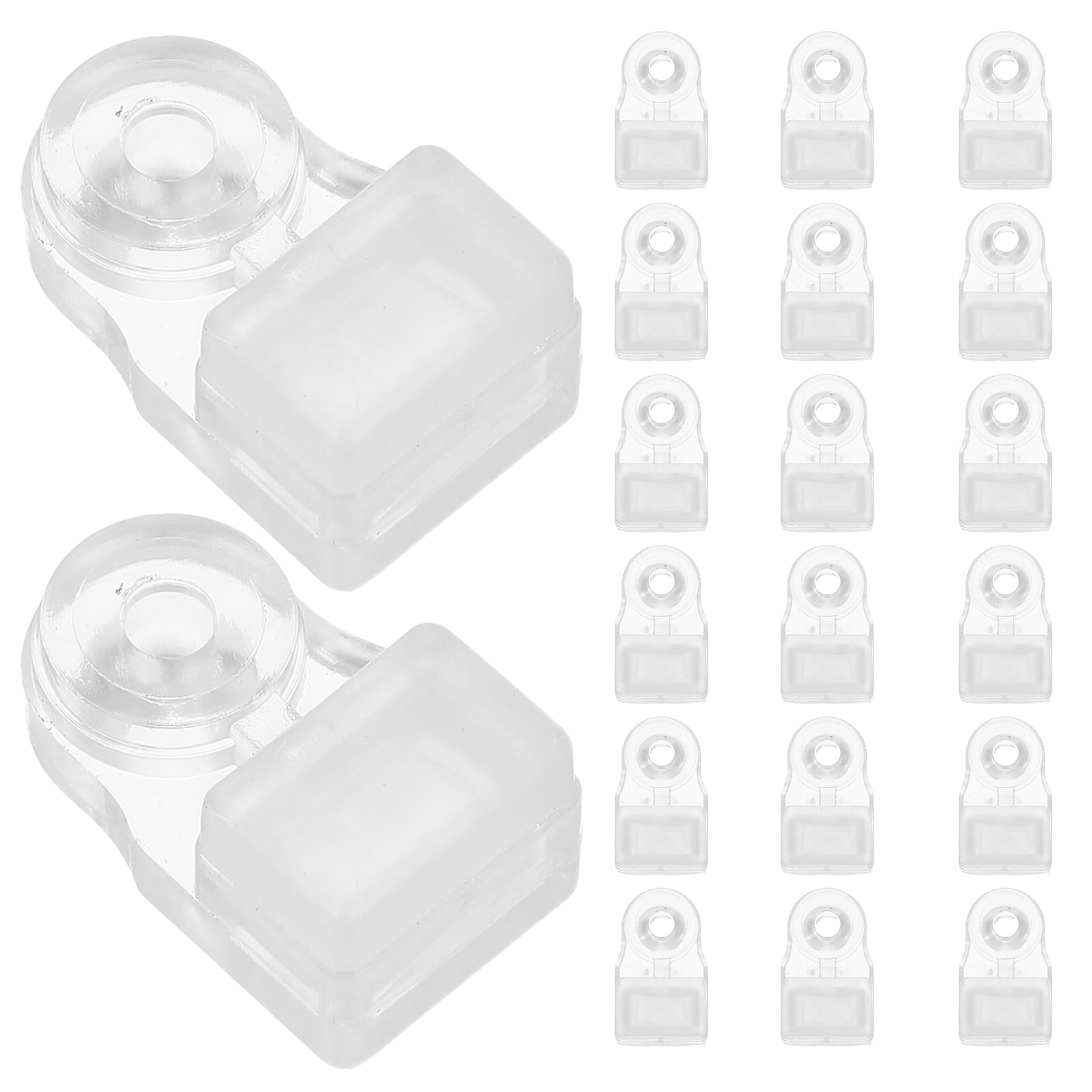 LOLIPPYY 20Set Clear Plastic Mirror Holder Clips for Wall Mounting ...