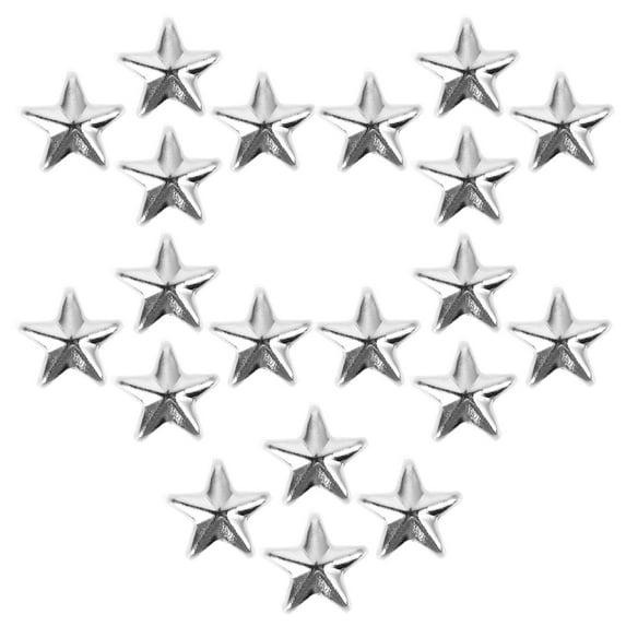 LOLIPPYY 20pcs Silver Star Shaped Rivets for Fashion Enthusiasts Punk ...