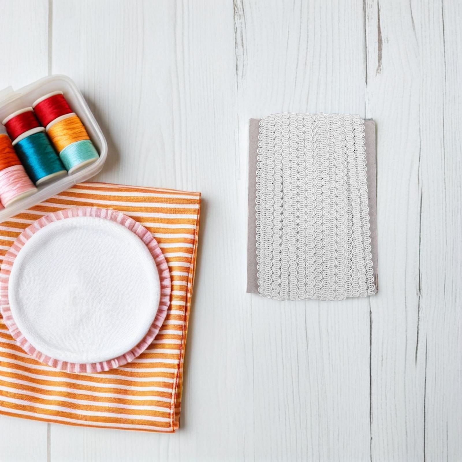 LOLIPPYY 22 Yards White Scalloped Gimp Braid Trim for Upholstery Sewing ...