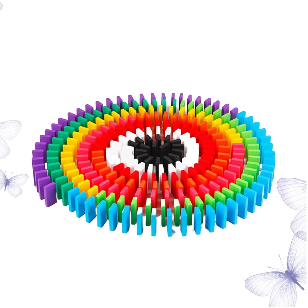 LOLIPPYY 240Set Wooden Domino Building Blocks Assorted Color for ...