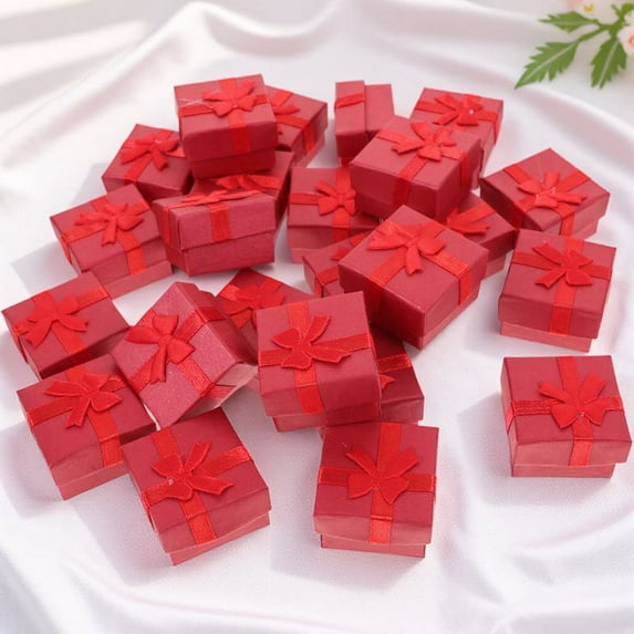LOLIPPYY 24-Piece Red Jewelry Box Set for Necklace, Earring, Bracelet ...