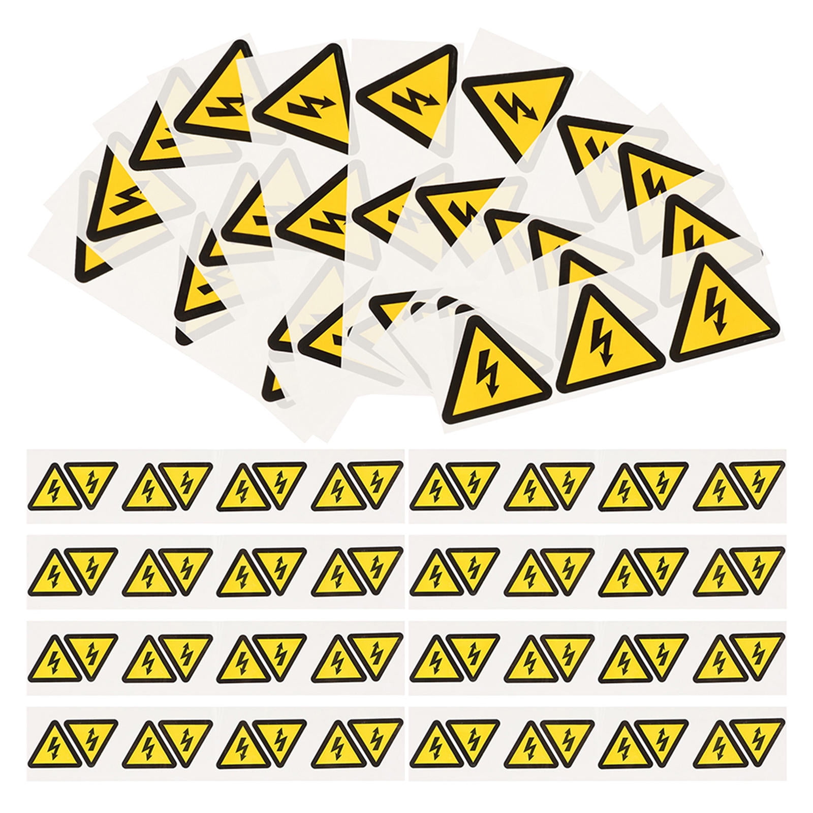 LOLIPPYY 24Pcs Warning Electrical Sticker Yellow Electric Hazard Sign ...