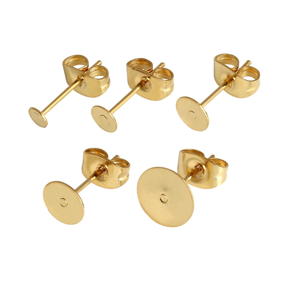 LOLIPPYY 25 Pair Jewelry Accessories Flat Back Earrings for DIY Earring ...