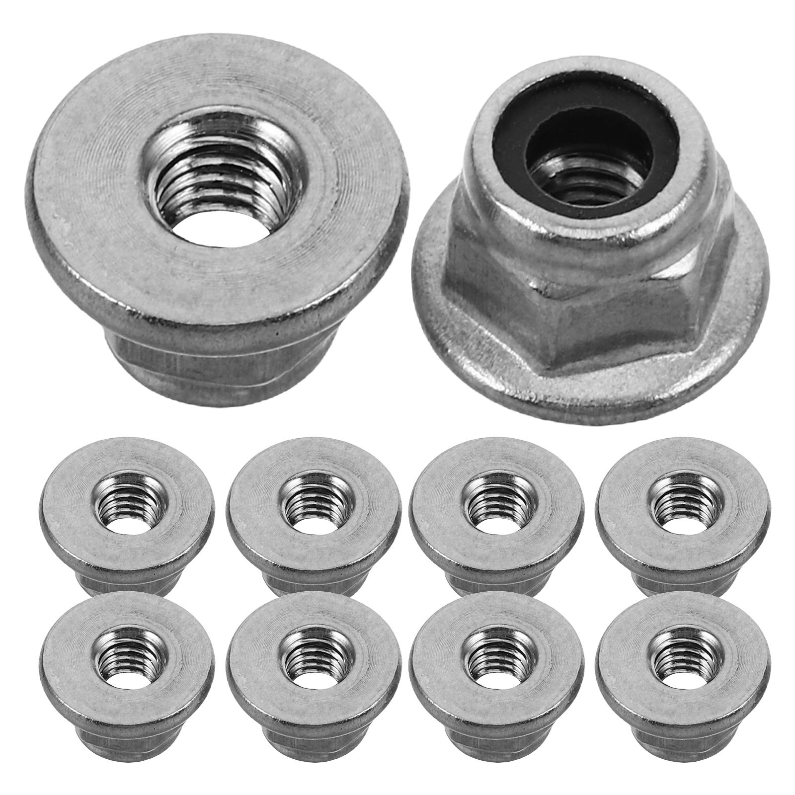 LOLIPPYY 25Pcs Industrial Grade Stainless Steel Hexagon Flange Nuts ...