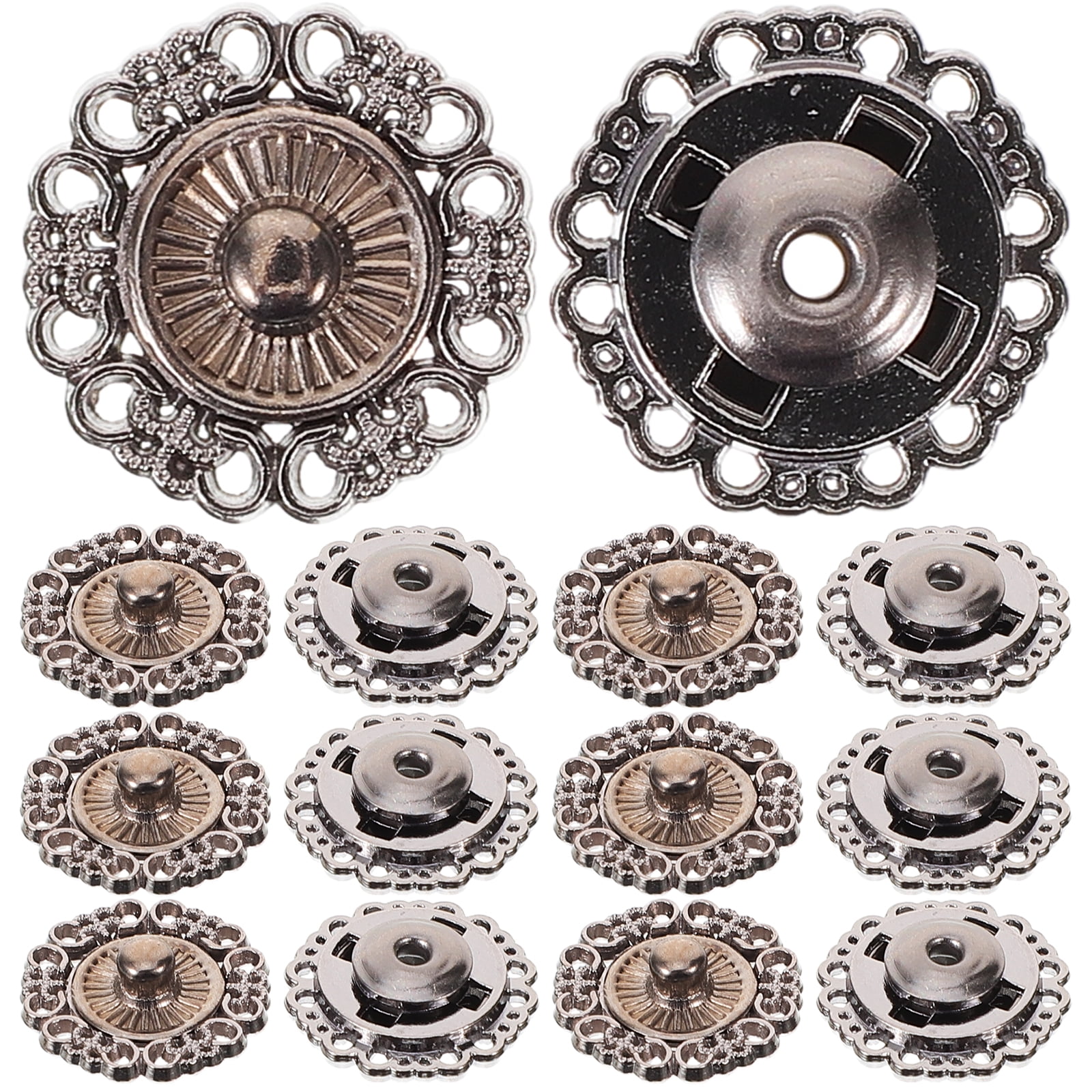 LOLIPPYY 25 Pieces Snap Button Fasteners for Clothes, Bags, Vintage ...