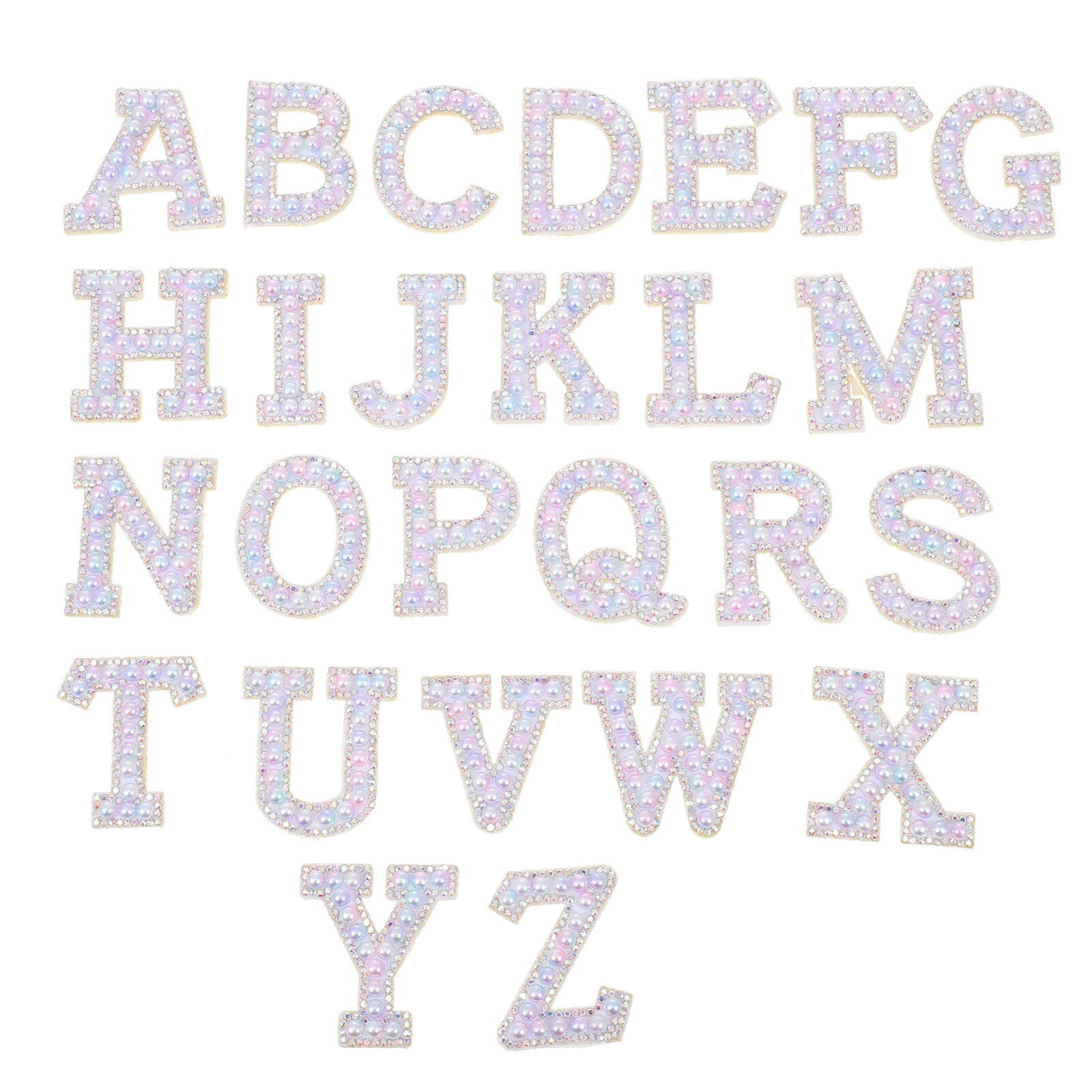 LOLIPPYY 26 Pcs Alphabet Patches Embroidery Patches Iron-on Sewing ...