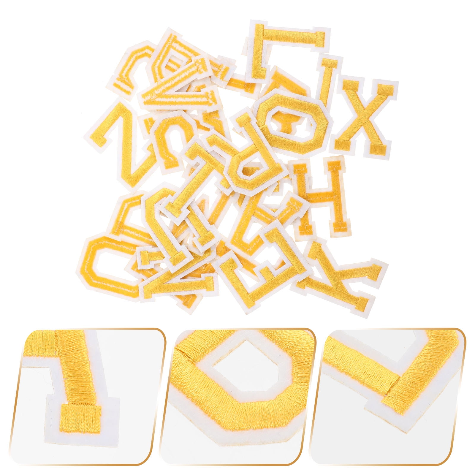 LOLIPPYY 26-Piece Replaceable Iron-On Patches Set, Golden Fabric Repair ...