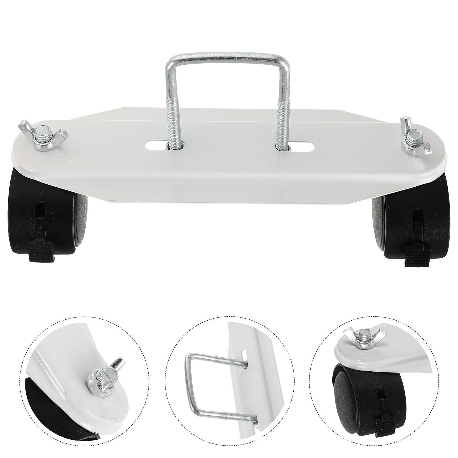 LOLIPPYY 2Pairs Electric Heater Mobile Pulley Bracket with Sturdy Iron ...