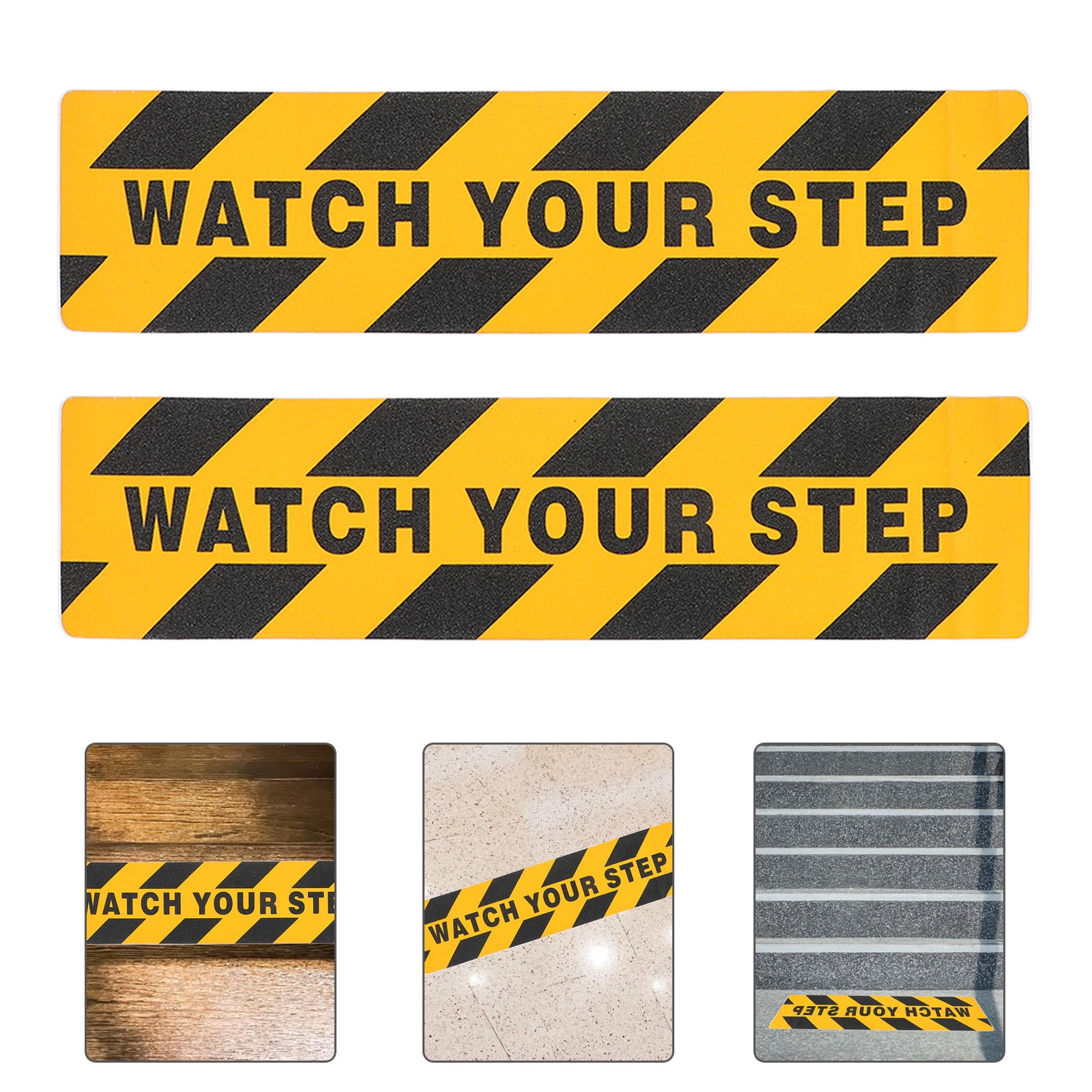 LOLIPPYY 2Pcs Anti Slip Warning Tape for Stairs and Loading Docks with ...