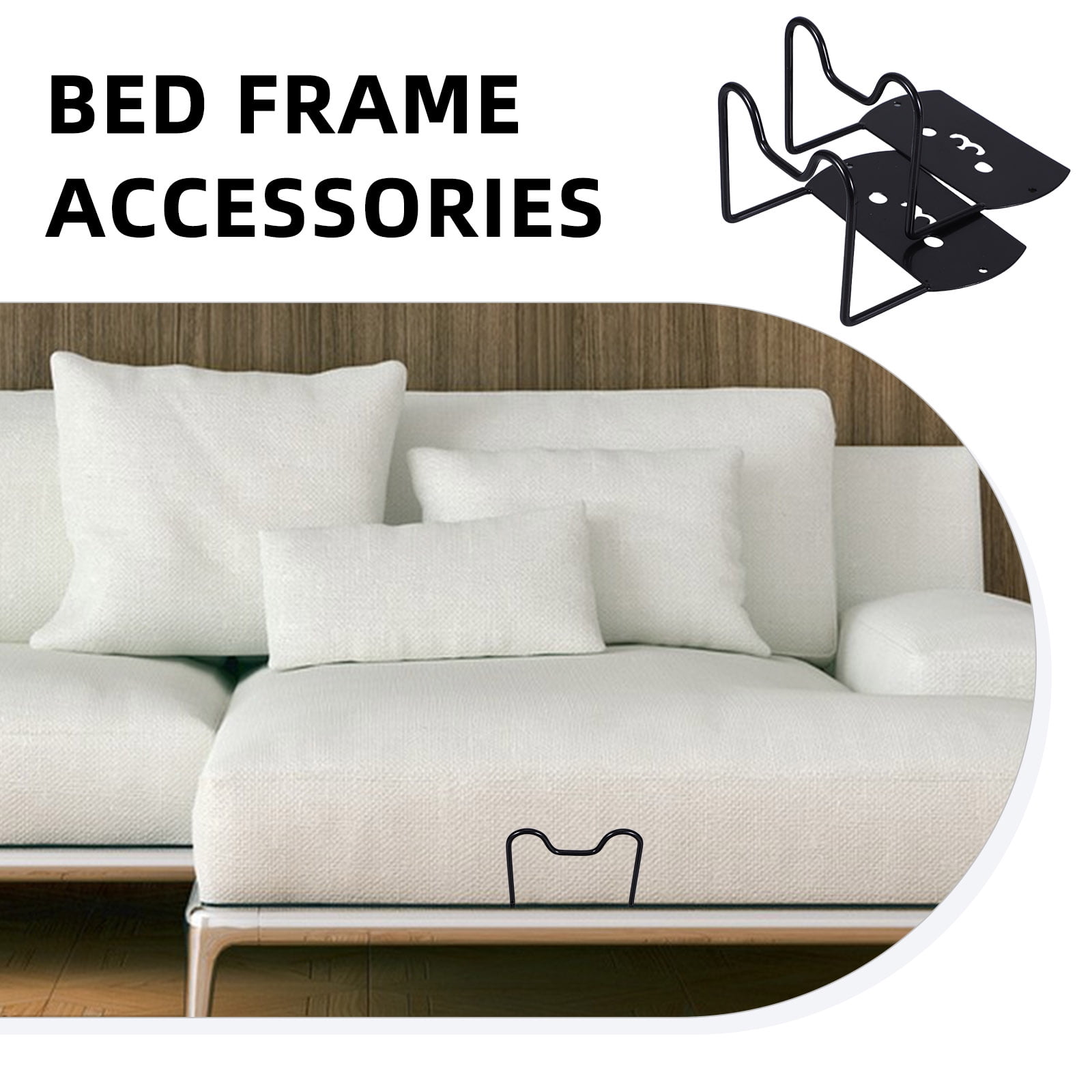 LOLIPPYY 2Pcs Bed Frame Gripper Black Mattress Retainer Prevents ...