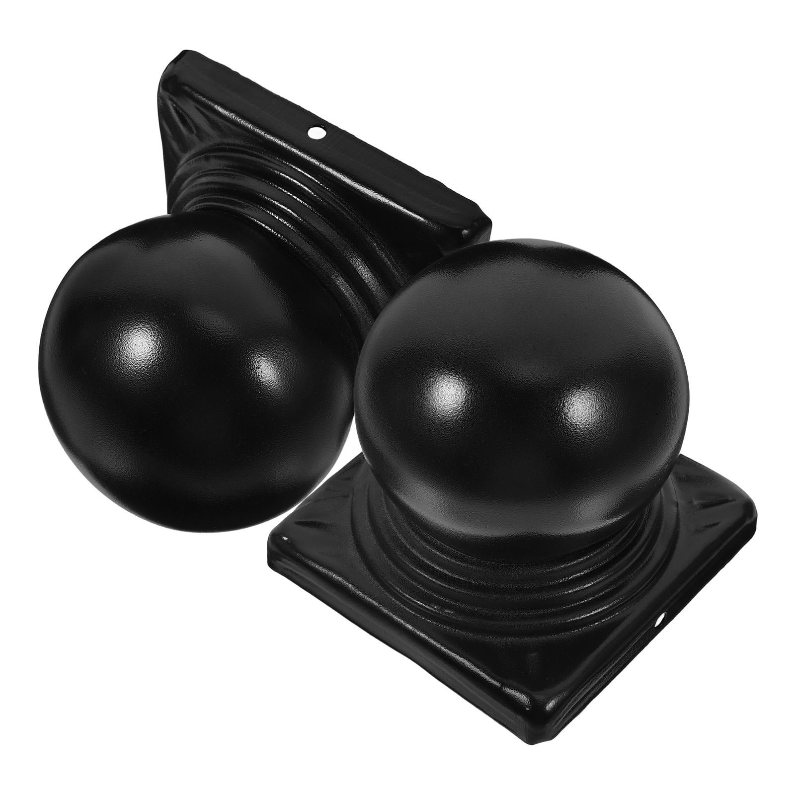 LOLIPPYY 2-Pack Black Fence Post Finials for Outdoor Garden Fence ...