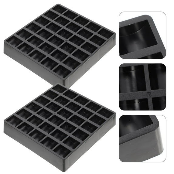 LOLIPPYY 2Pcs Black Plastic Coin Storage Box Wear Resistant Coin ...