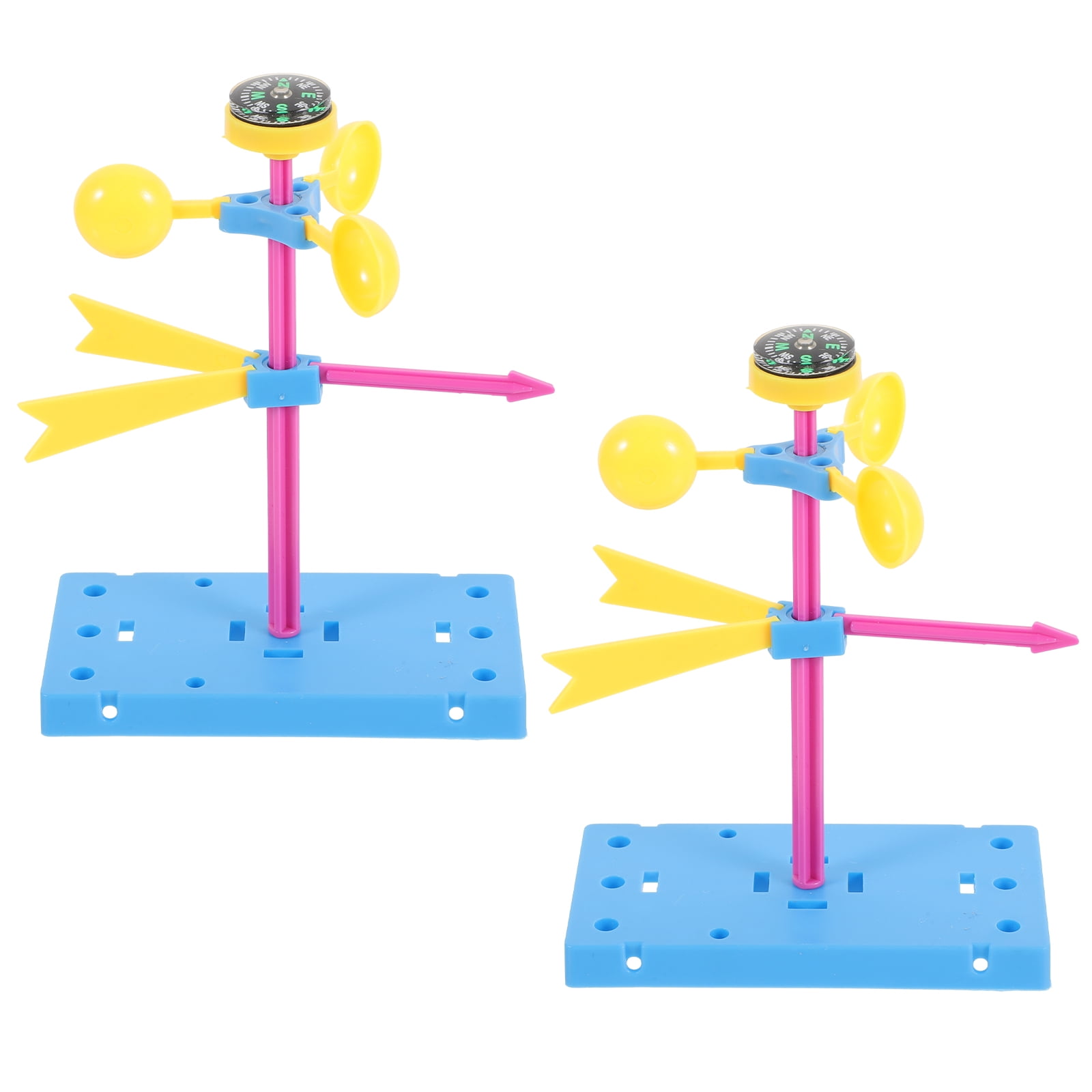 LOLIPPYY 2Pcs DIY Wind Vane Science Kit Assorted Colors Plastic ...