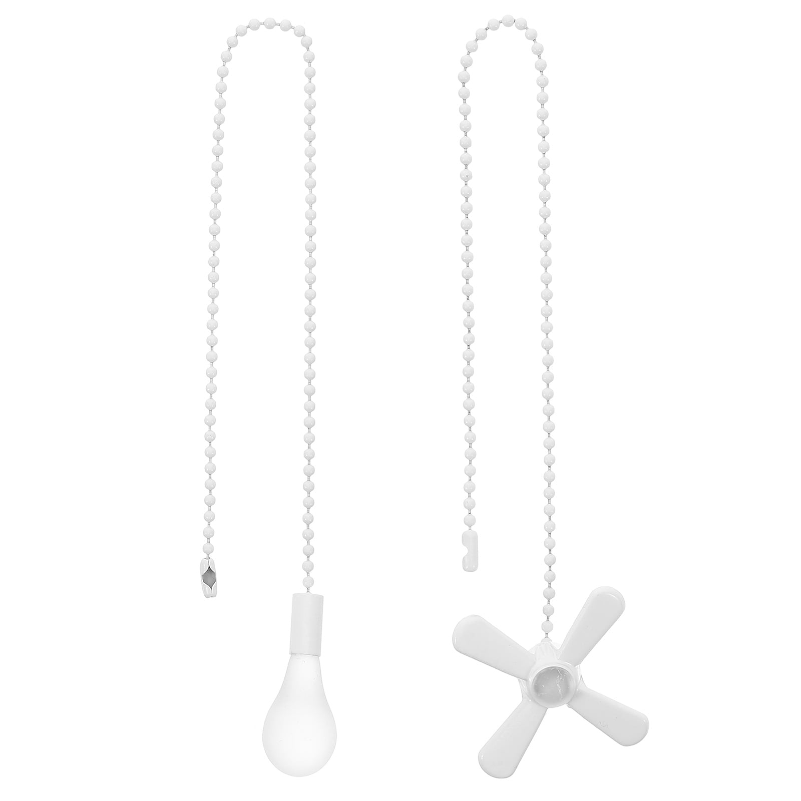 LOLIPPYY 2Pcs Decorative Ceiling Fan Pull Chains White Elegant Design ...
