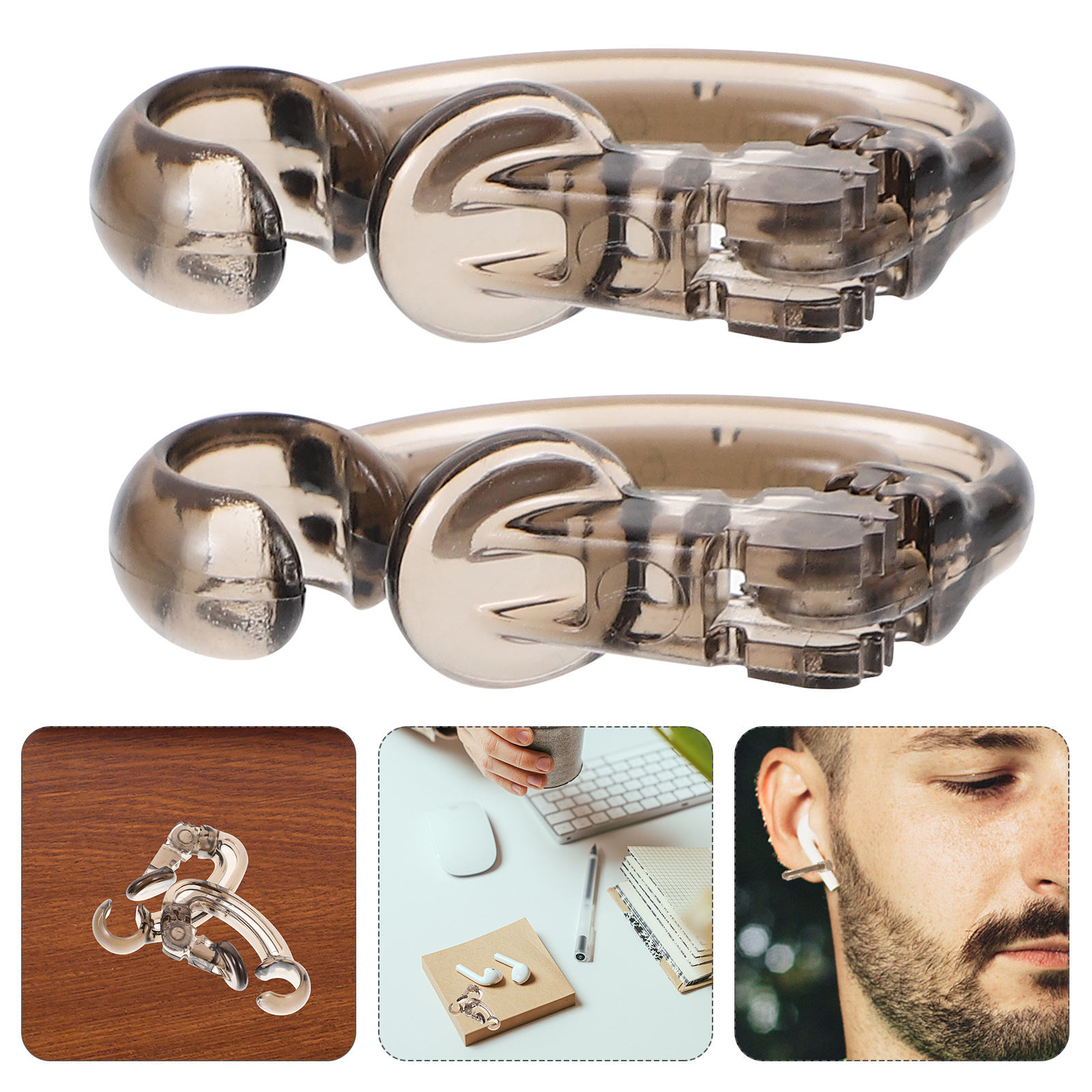 LOLIPPYY 2Pcs Ear Attachment for Earbuds Hook Shape Lost Design for ...
