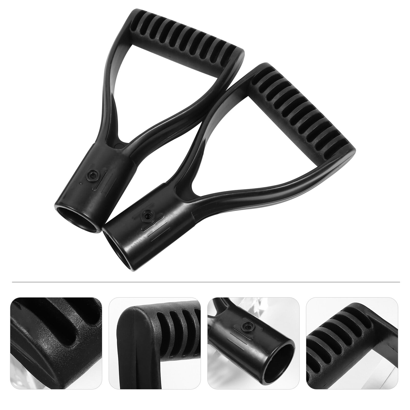 LOLIPPYY 2-Pack Black Plastic Garden Tool Replacement Handles for ...