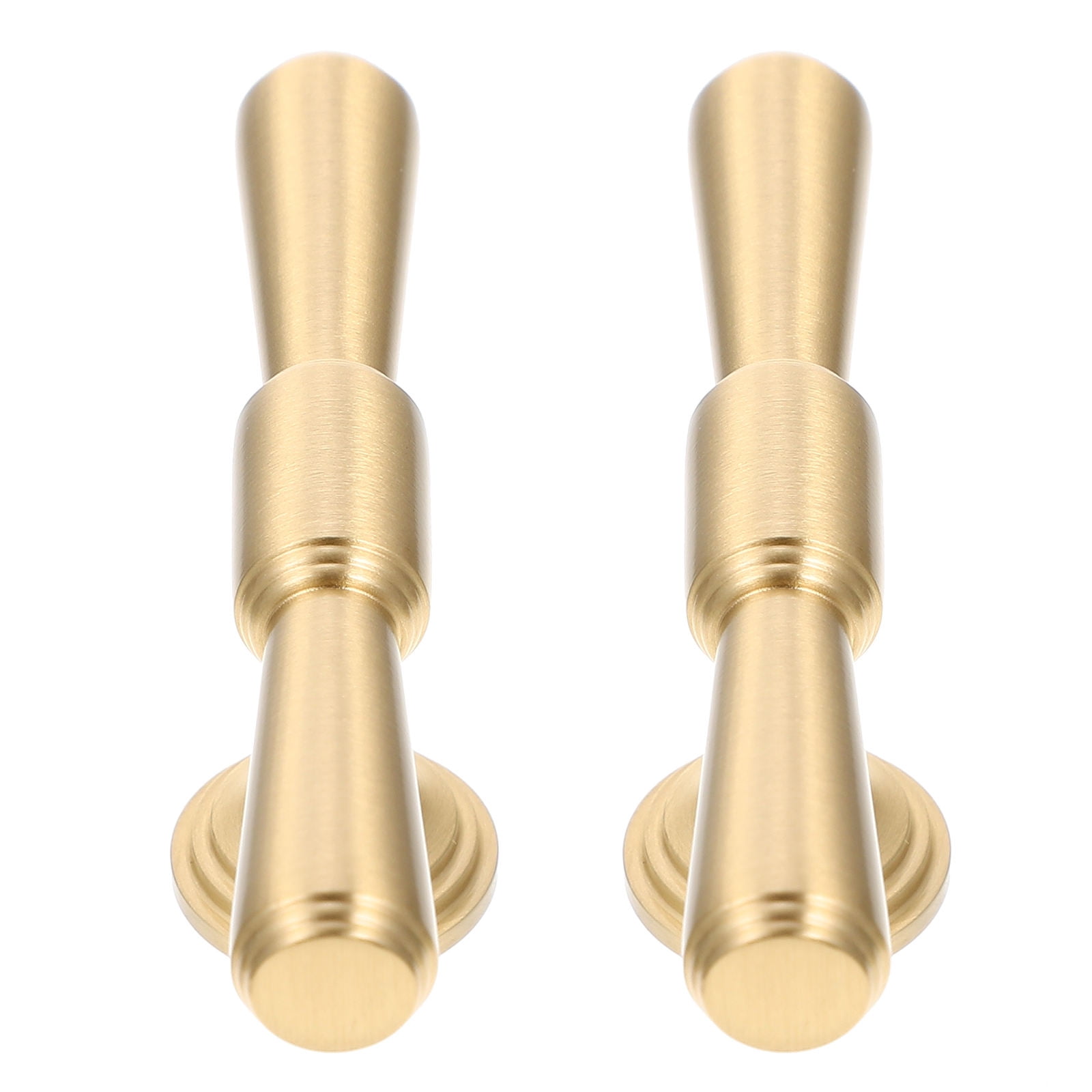 LOLIPPYY 2Pcs Kitchen Cupboard Handles Brass Golden T Bar For Drawer ...