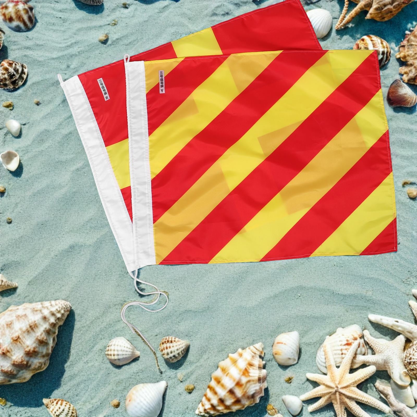 LOLIPPYY 2Pcs Marine Nautical Code Flags in for Ship Signal and Safety ...