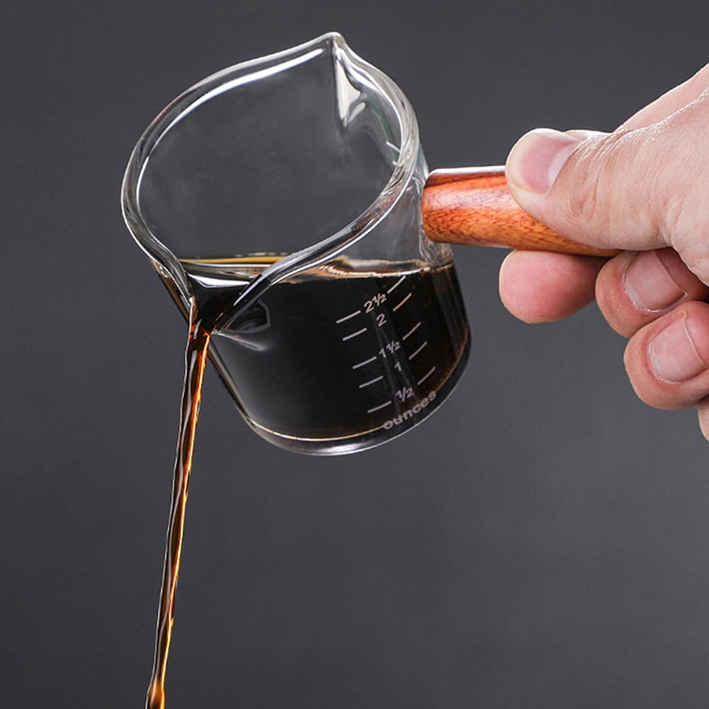 LOLIPPYY 2Pcs Mini Glass Measuring Cup for Precise Coffee and Milk ...